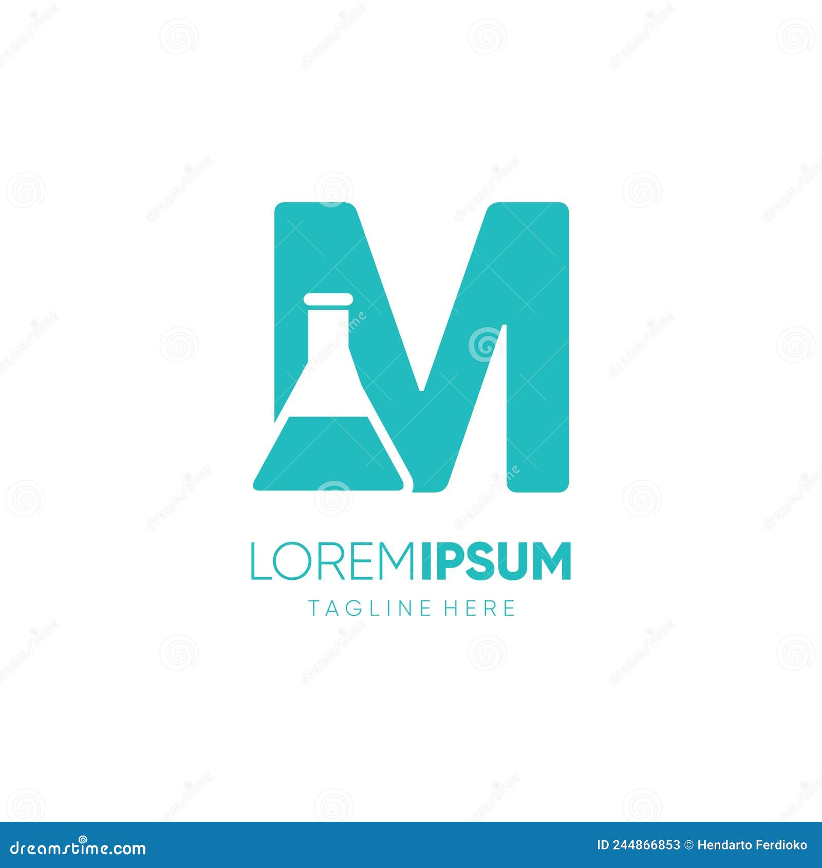 Letter M Bottle Lab Science Logo Design Vector Icon Graphic= Stock ...