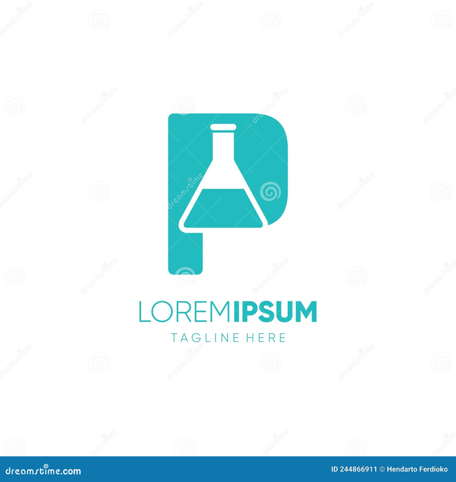Letter P Bottle Lab Science Logo Design Vector Icon Graphic Stock ...