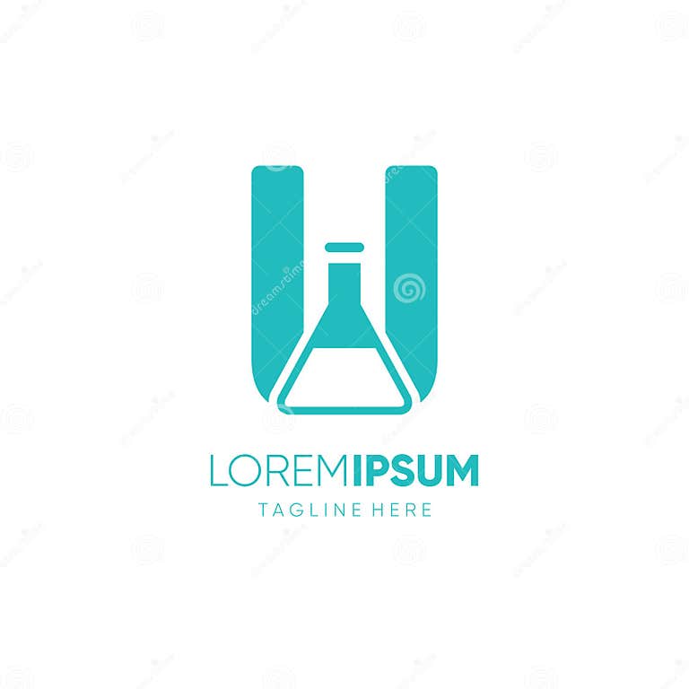 Letter U Bottle Lab Science Logo Design Vector Icon Graphic Stock ...