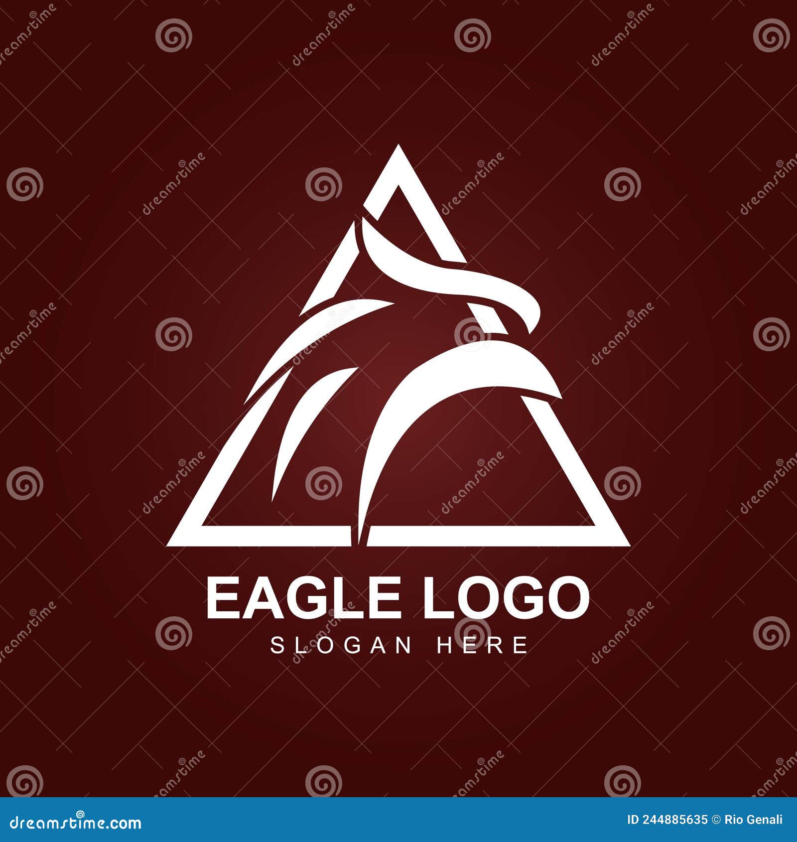 Ambitious Eagle Logo in Triangle Stock Vector - Illustration of business, feather: 244885635