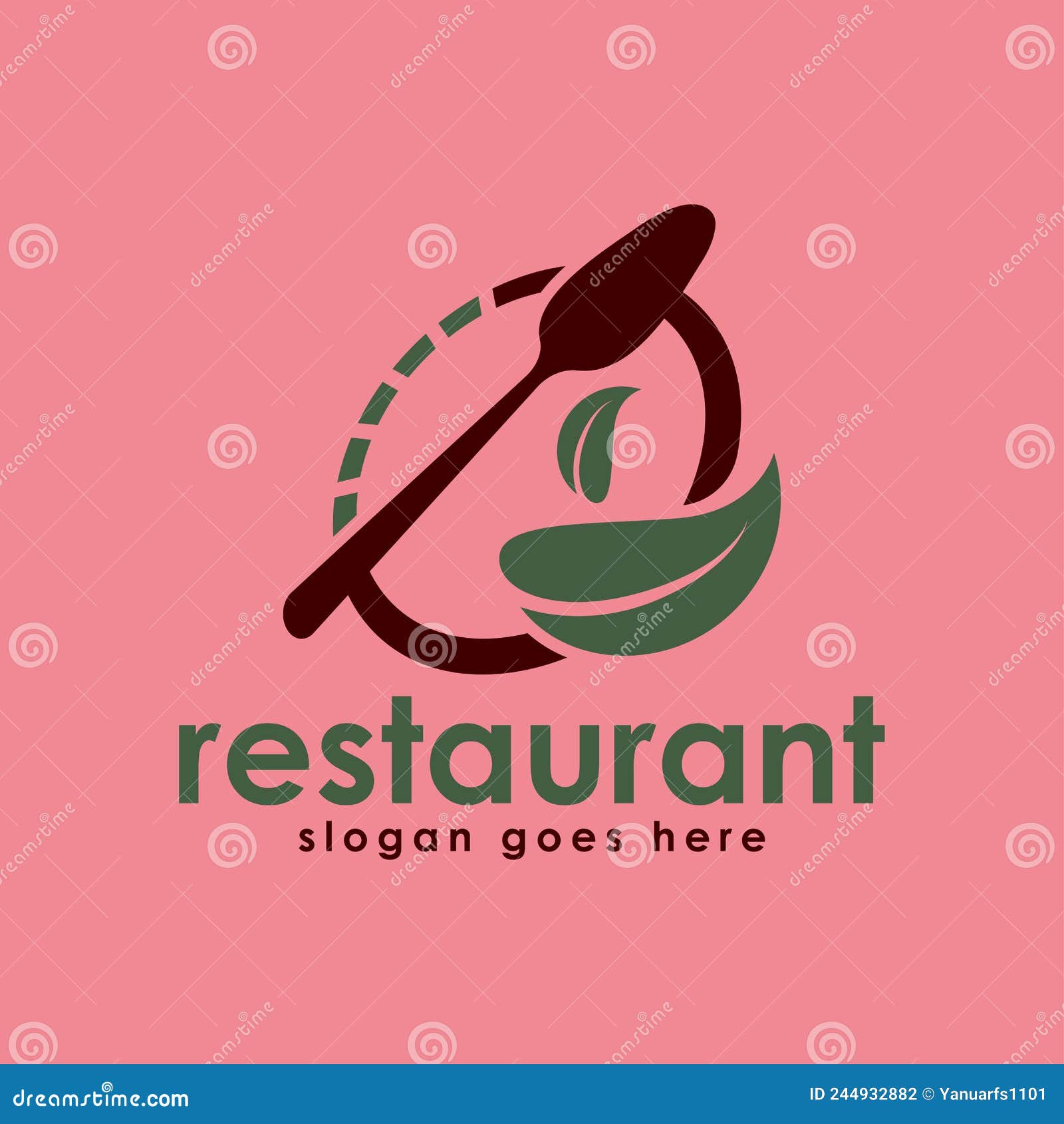 Restaurant Logo Design Concept Vector Stock Illustration - Illustration ...