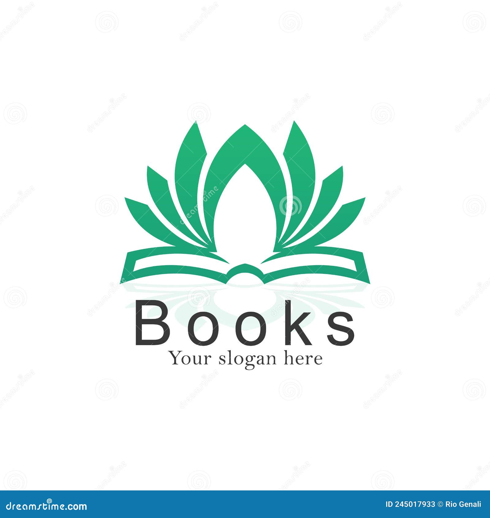 Book Logo with Lotus Flower Stock Vector - Illustration of expertise ...