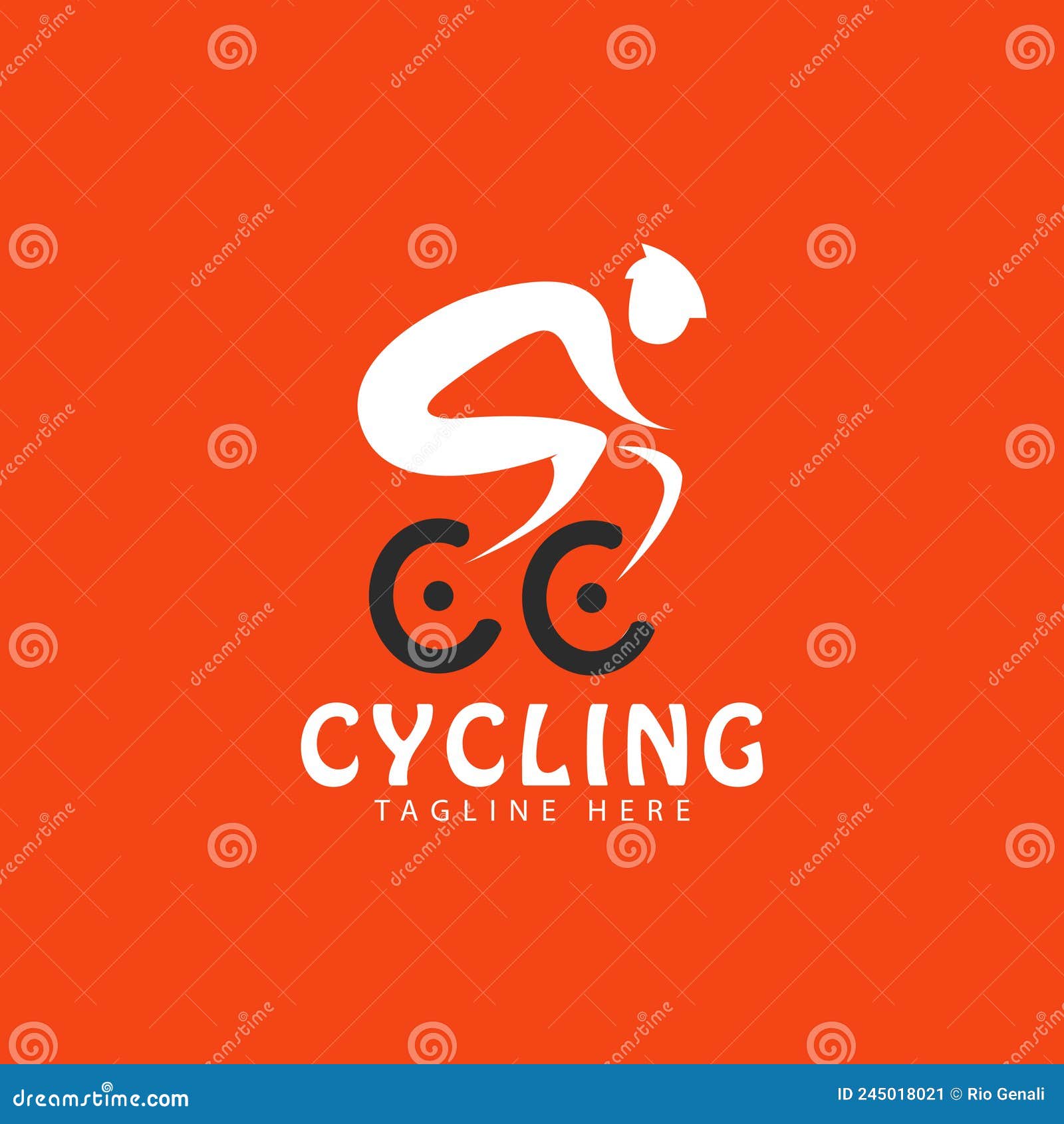 Simple Cycling Race Vector Logo | CartoonDealer.com #197540471