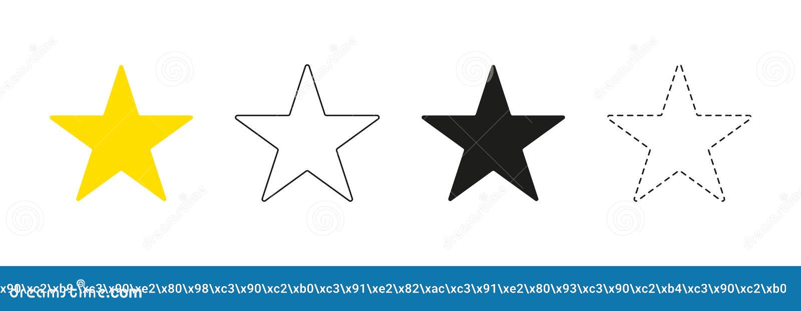 Set Stars Icon. Different Type Stars Shapes Collection Stock ...