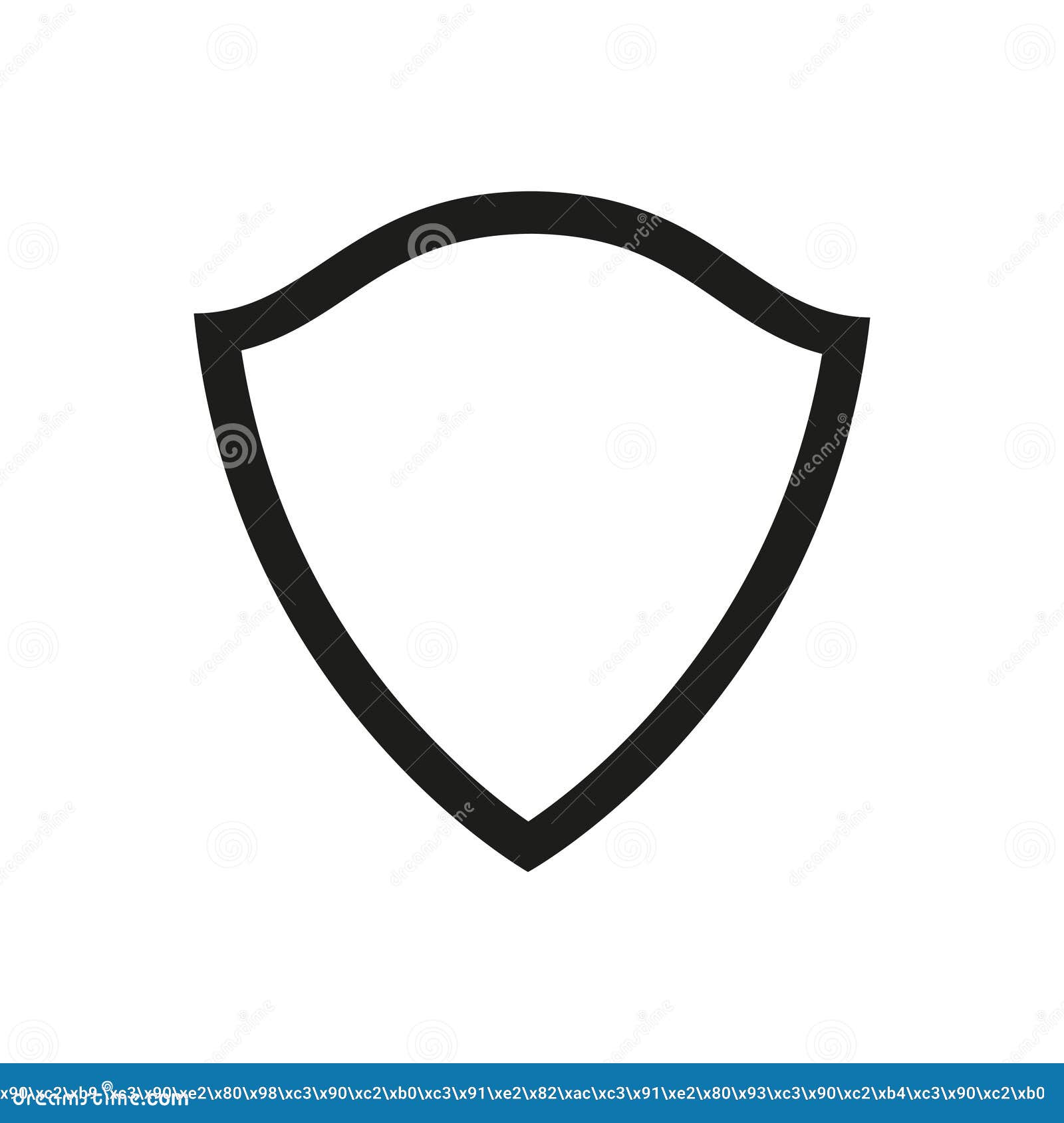 Shield Line Icon. Shielding Sign. Security and Protector Symbol Stock ...