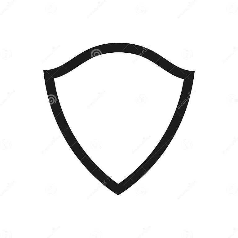 Shield Line Icon. Shielding Sign. Security and Protector Symbol Stock ...