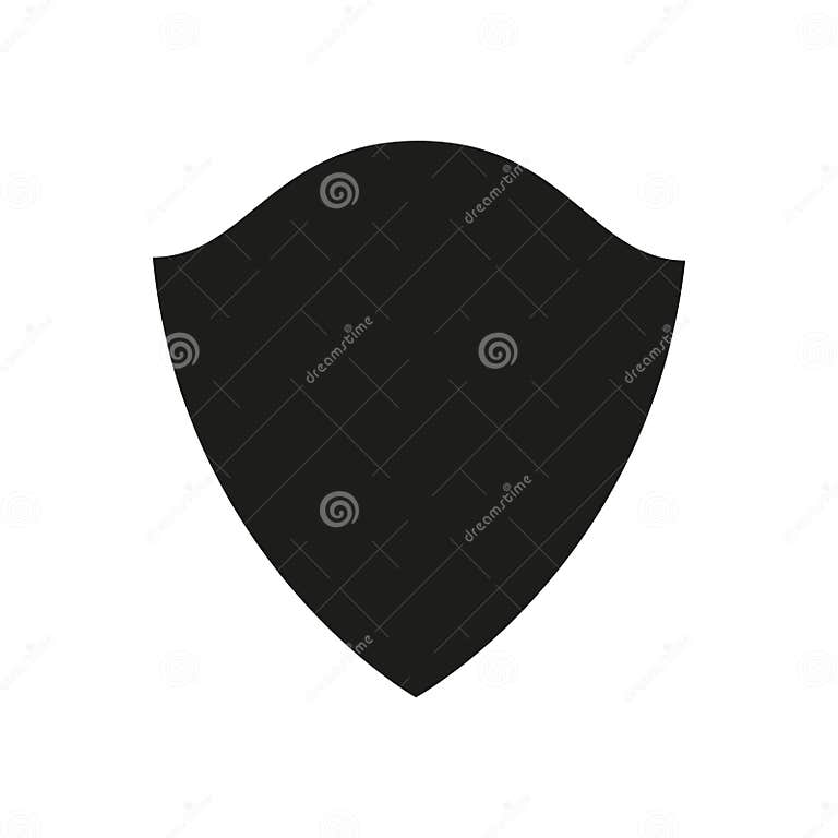 Shield Silhouette. Shielding Sign. Security and Protector Black Symbol ...