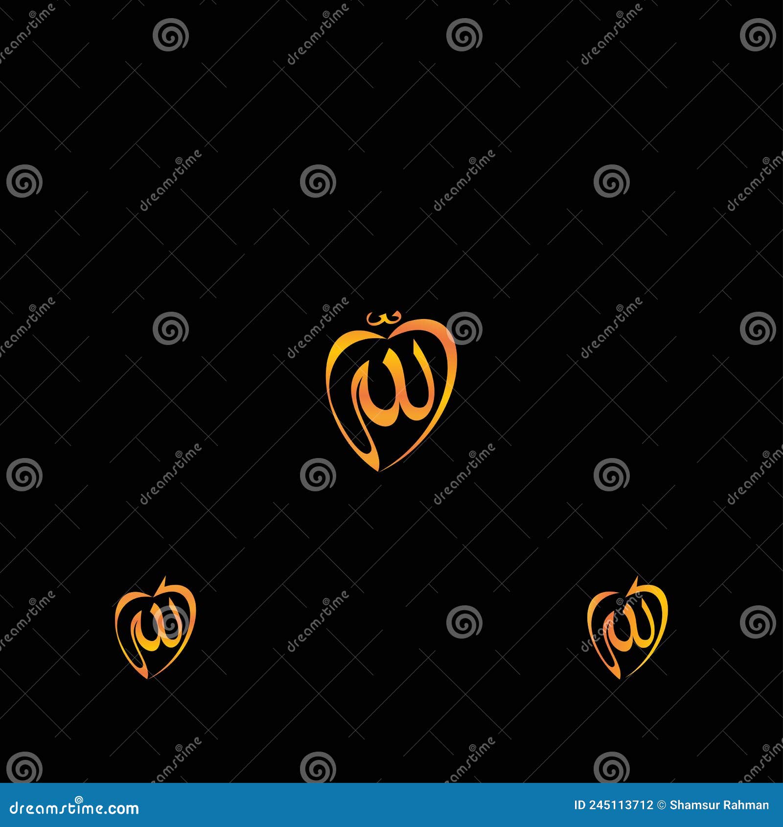 Allah Calligraphy Simple Design. Allah is All-Powerful Editorial ...