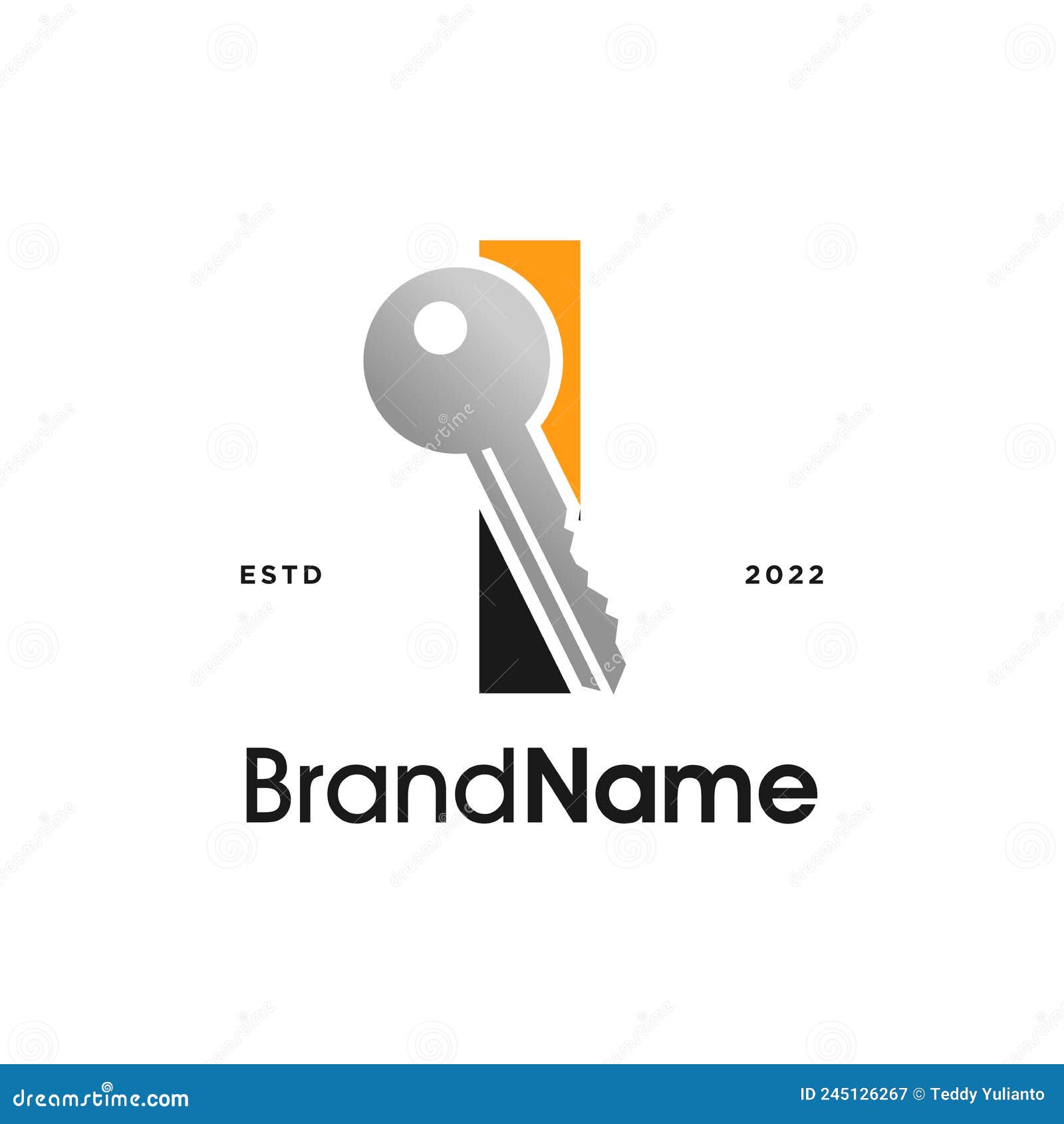 Modern Initial I Key Logo stock vector. Illustration of estate - 245126267