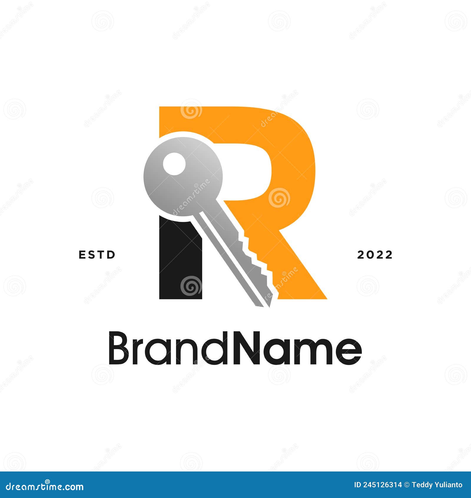 Modern Initial R Key Logo stock vector. Illustration of equipment ...