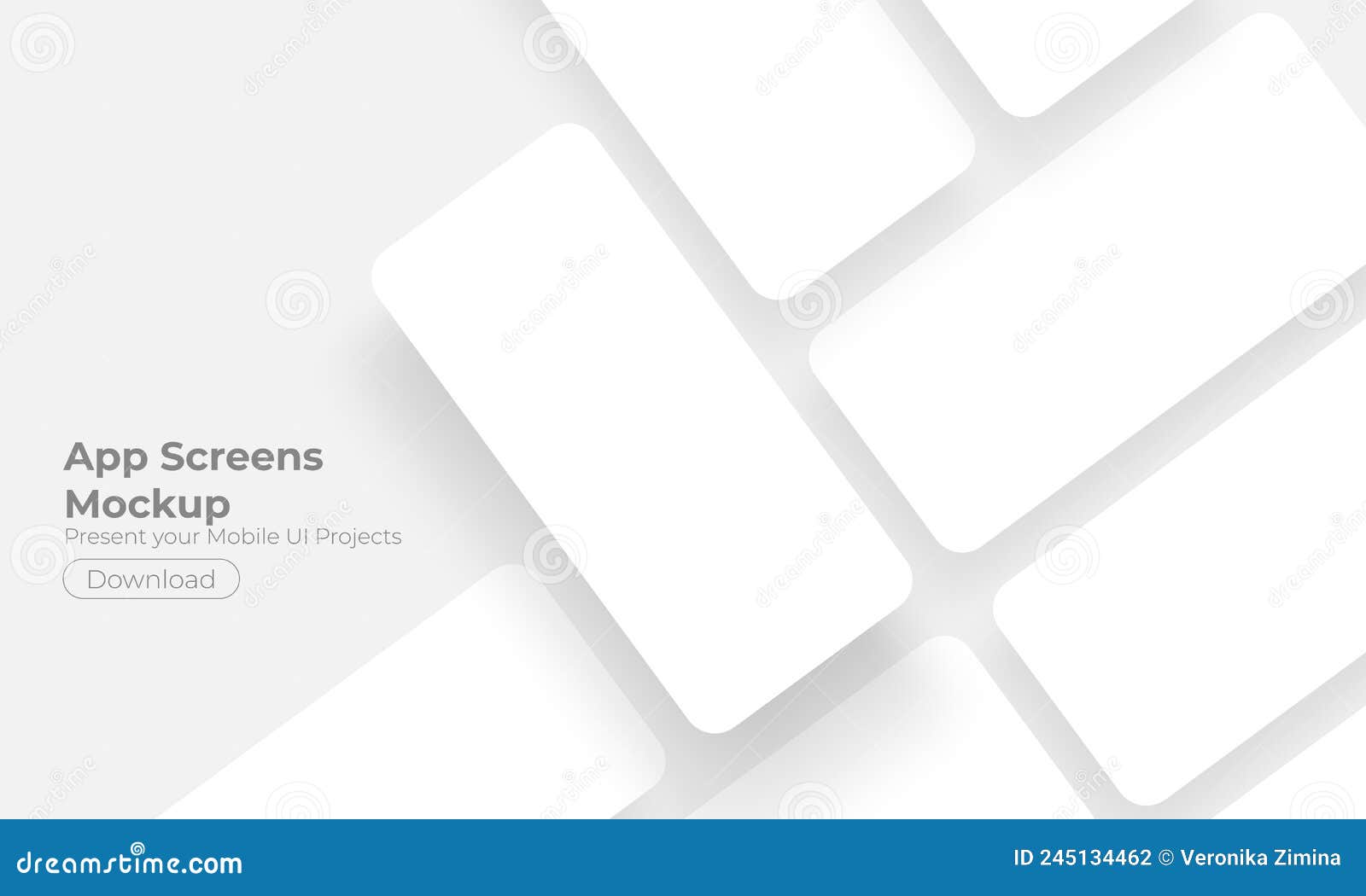 Blank Mobile App Screens with Space for Text Stock Vector ...