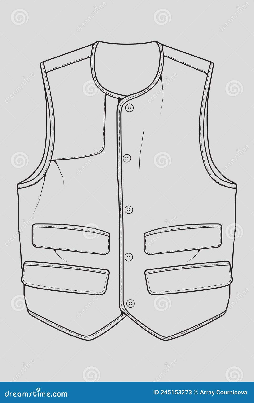 Chest Vest Bag Outline Drawing Vector, Chest Vest Bag In A Sketch Style ...