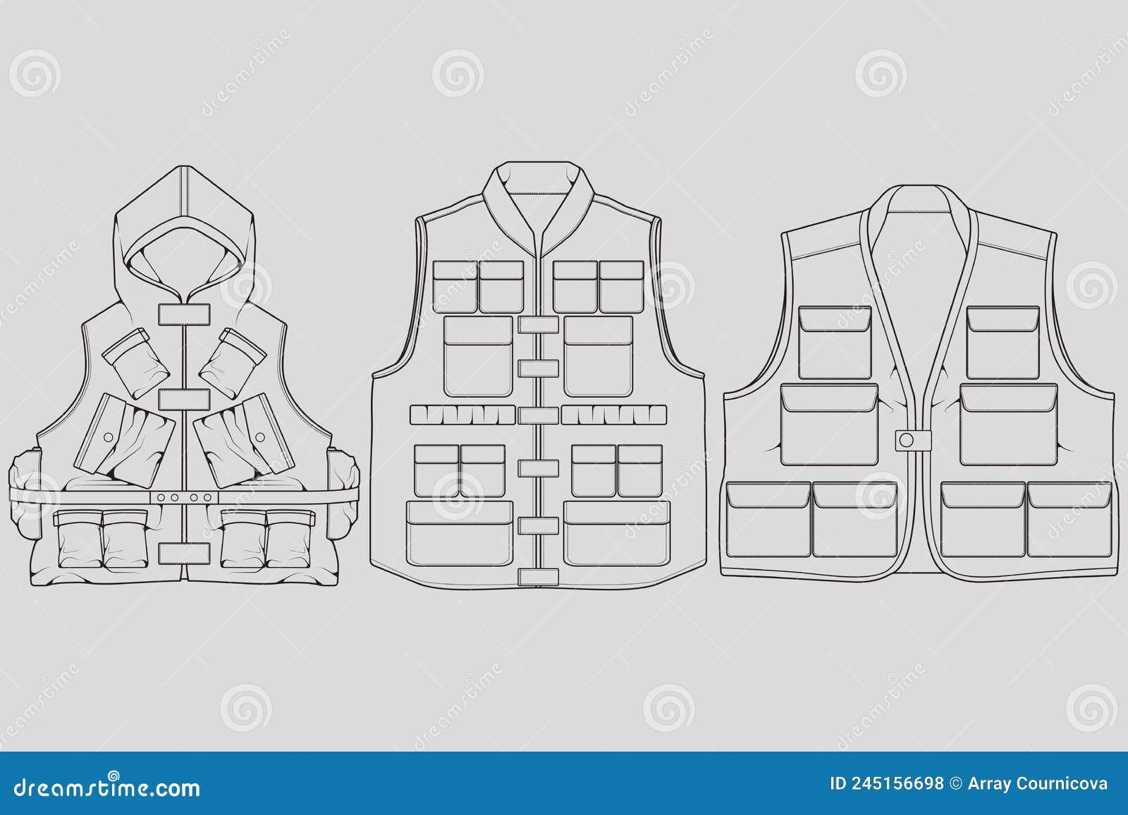 Chest Vest Bag Outline Drawing Vector, Chest Vest Bag In A Sketch Style ...