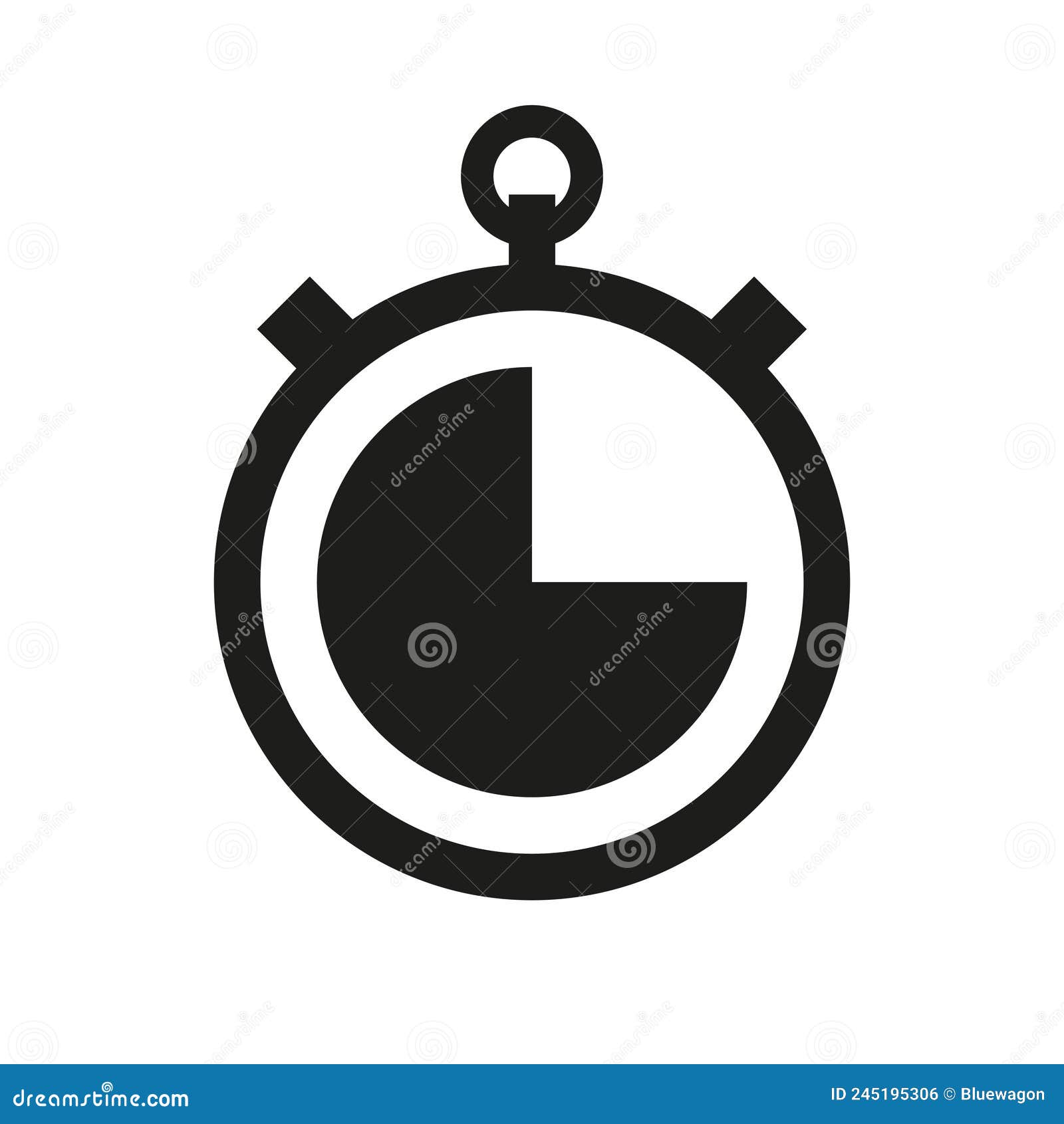 Simple Clock Time Icon Vector Stock Vector - Illustration of number ...