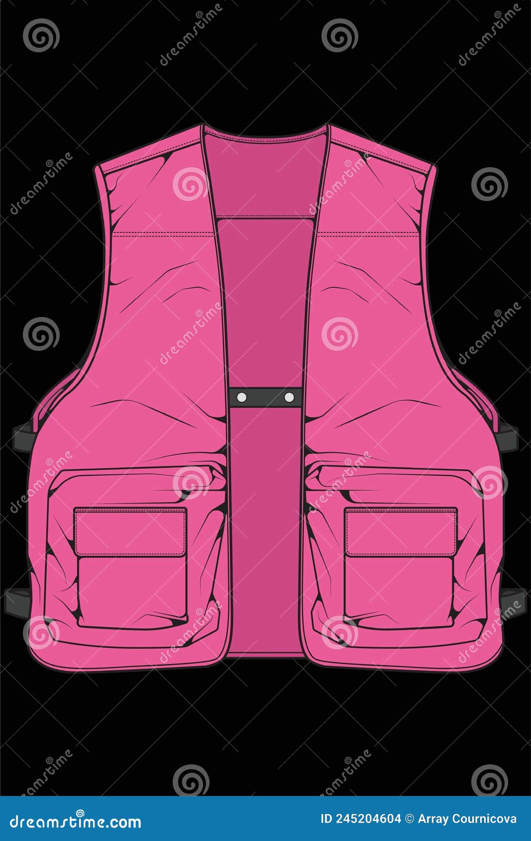Chest Vest Bag Outline Drawing Vector, Chest Vest Bag In A Sketch Style ...
