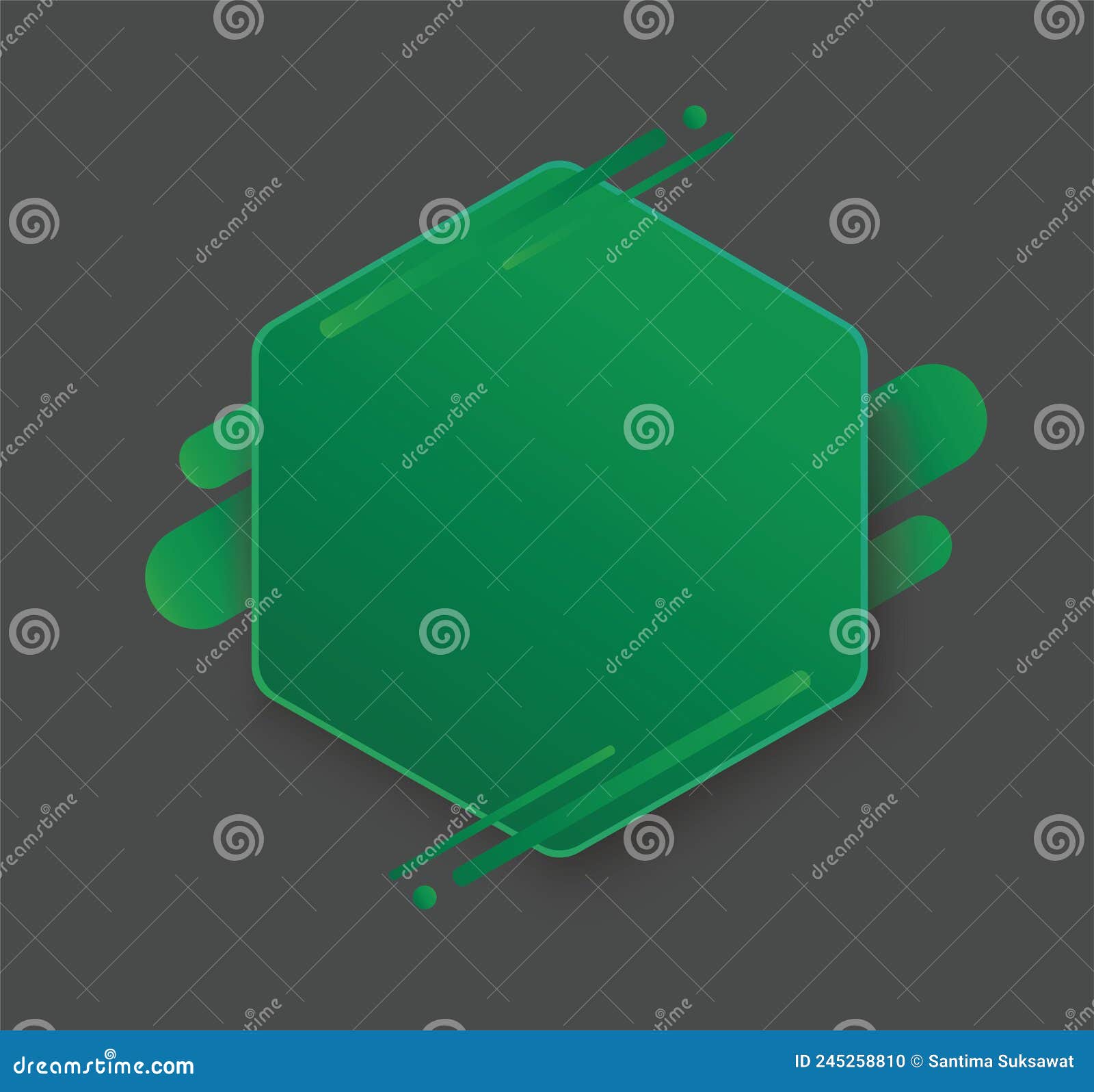 Green Hexagon Background Template Vector Stock Vector - Illustration of ...