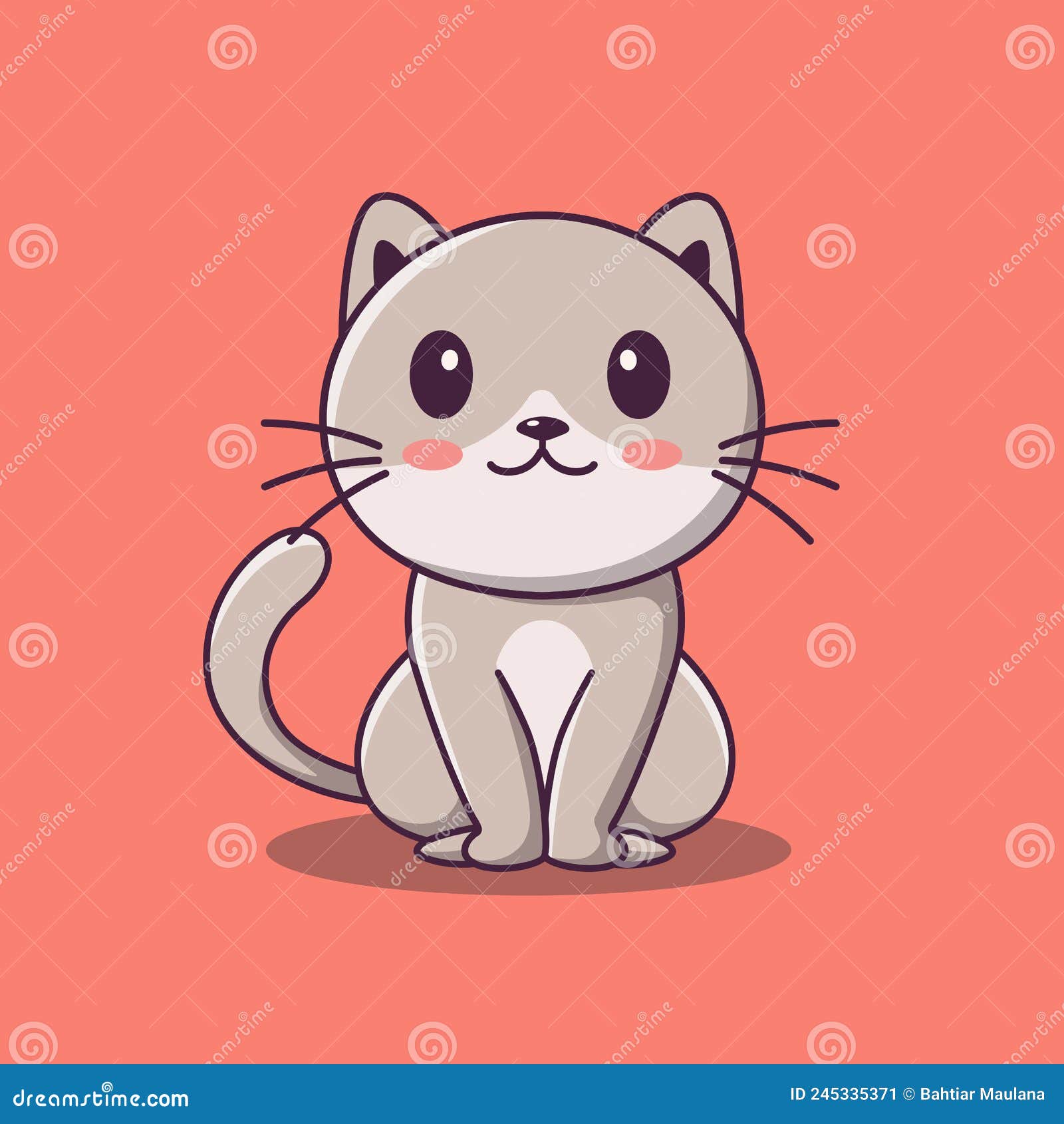 Cute Cat Clipart, Cute Cat Cartoon Sitting, Animals Pets, Cat Kitten ...
