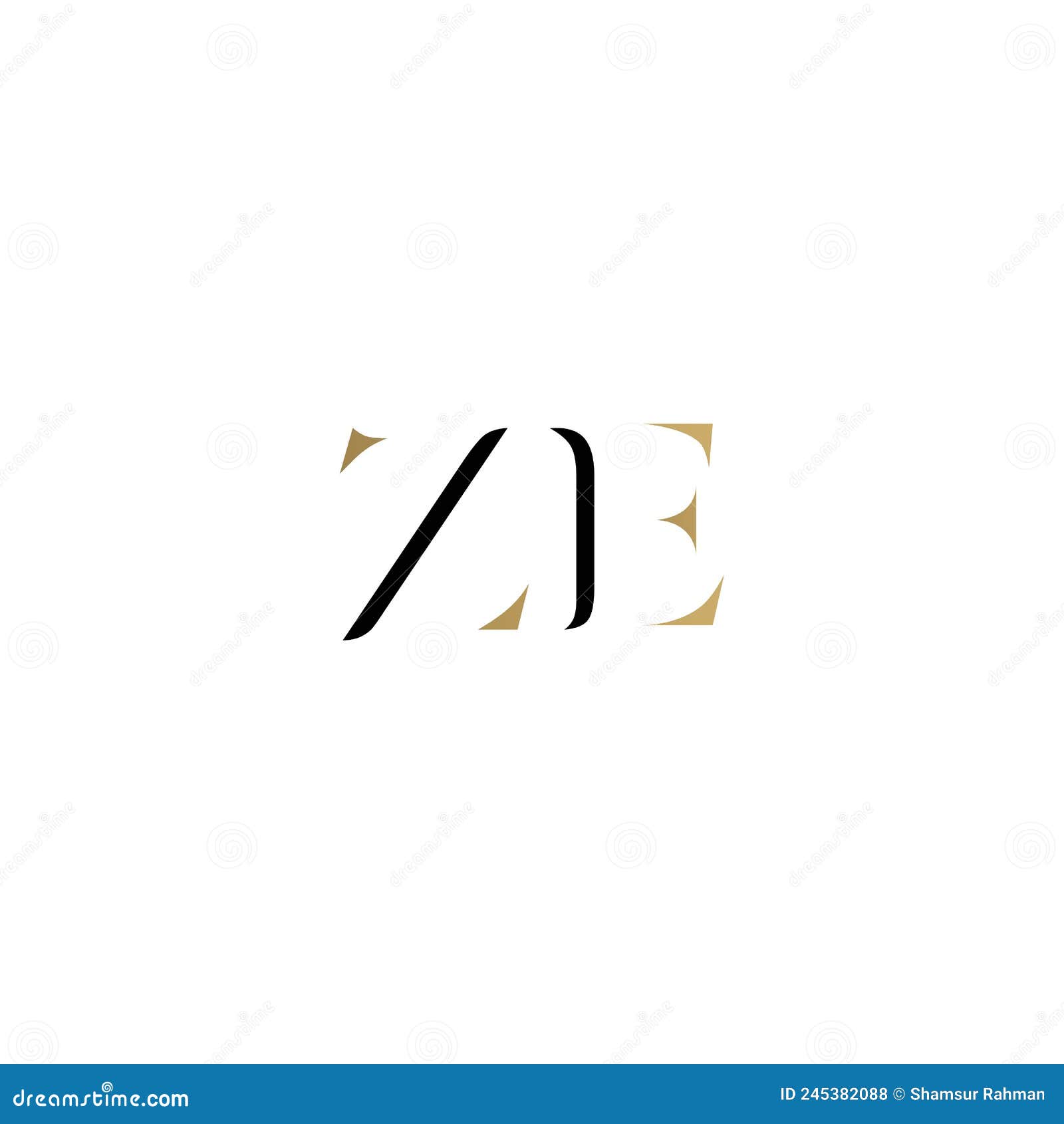 Alphabet Initials Logo EZ, ZE, E and Z Stock Vector - Illustration of ...