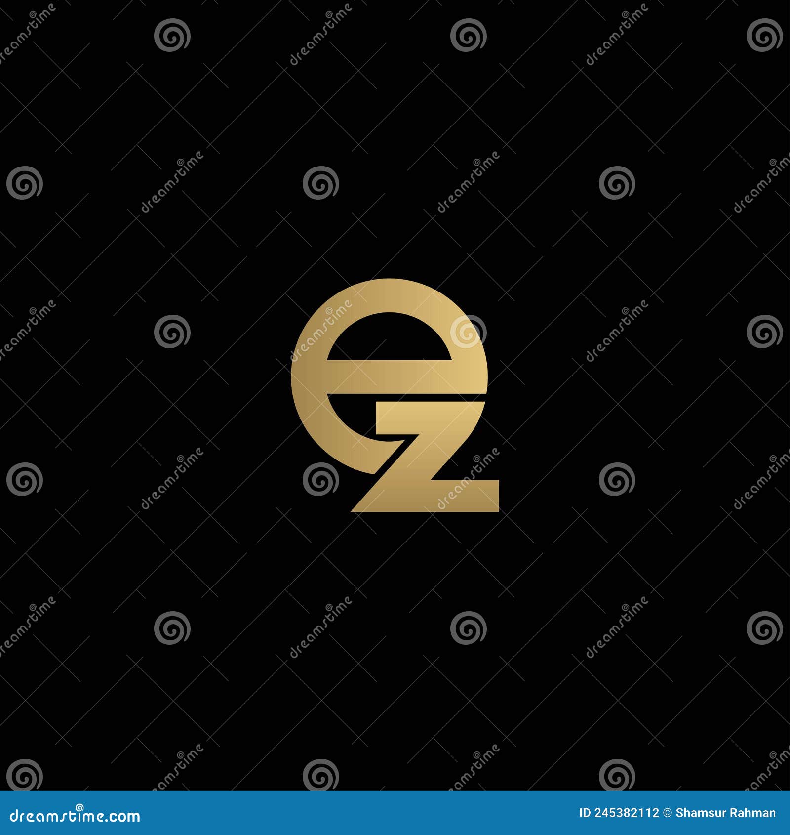 Alphabet Initials Logo EZ, ZE, E and Z Stock Vector - Illustration of ...