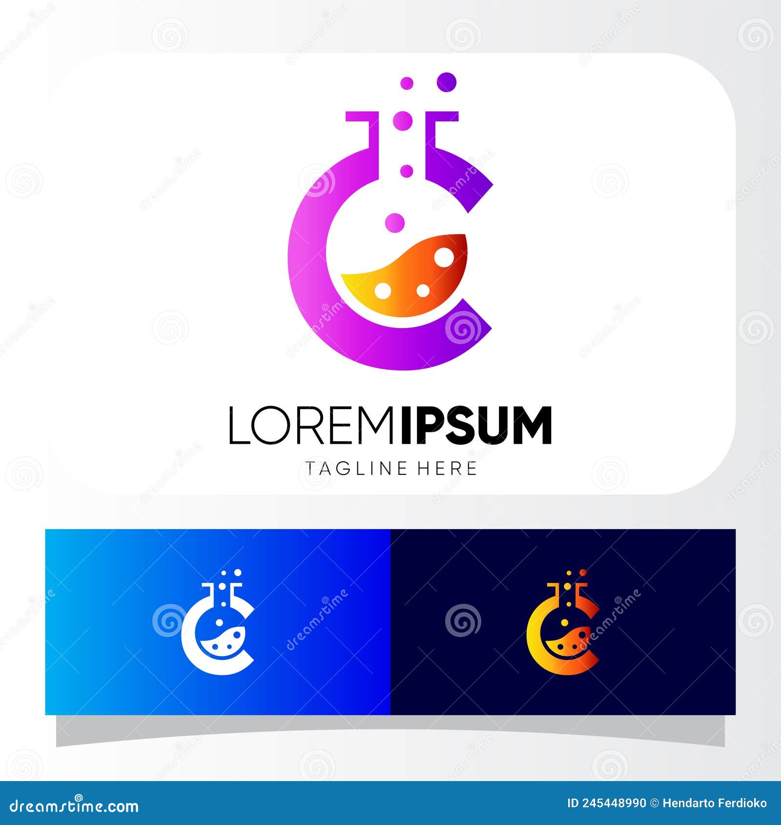 Letter C Lab Logo Design Vector Icon Graphic Stock Vector ...