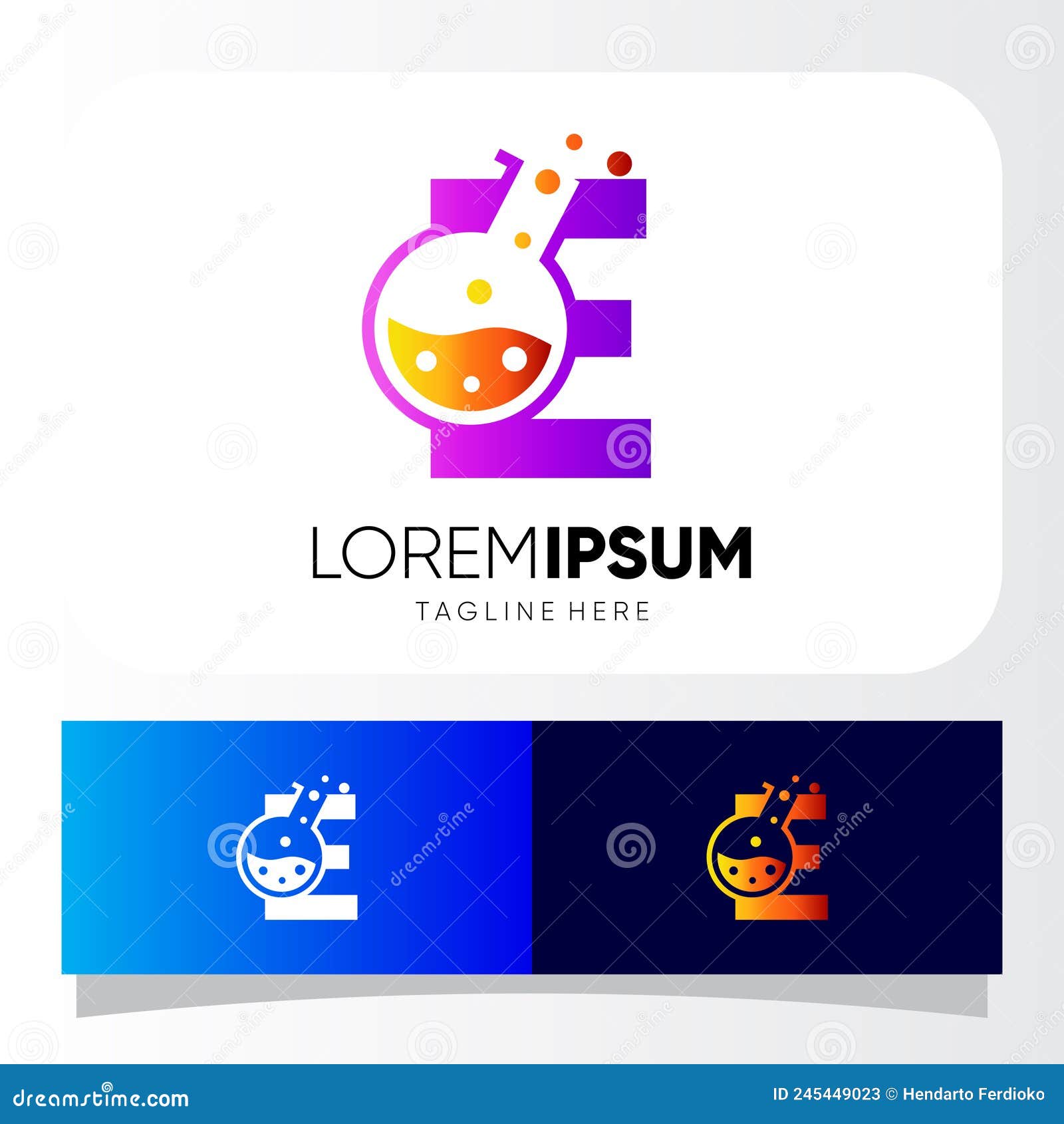 Letter E Lab Logo Design Vector Icon Graphic Stock Vector ...