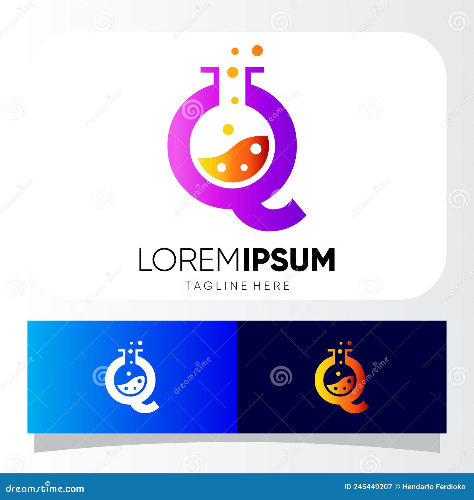 Letter Q Lab Logo Design Vector Icon Graphic Stock Vector ...