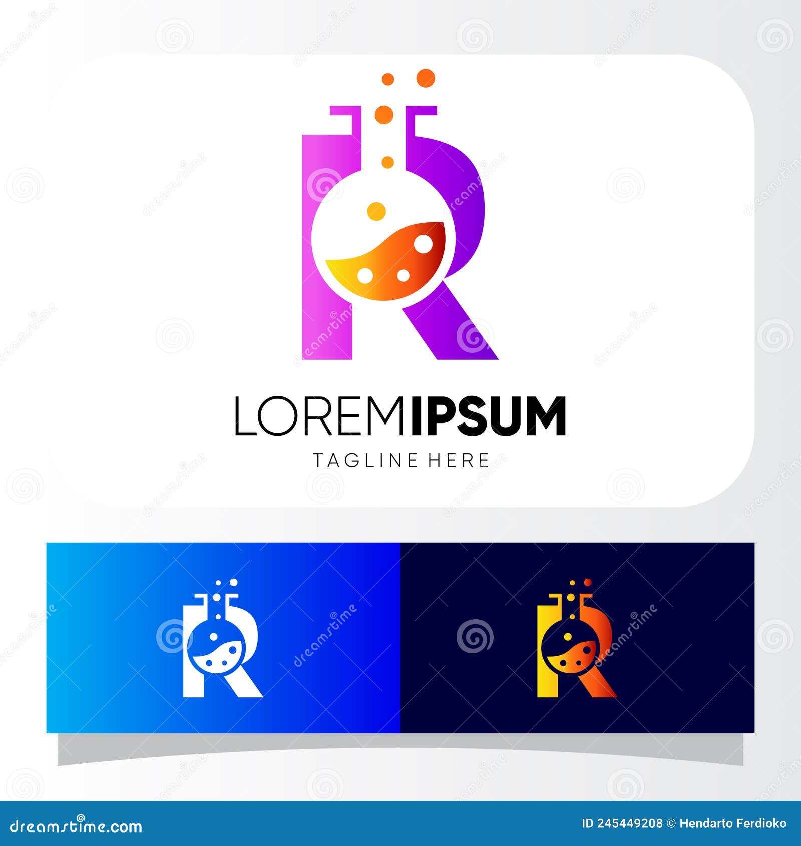 Letter R Lab Logo Design Vector Icon Graphic Stock Vector ...