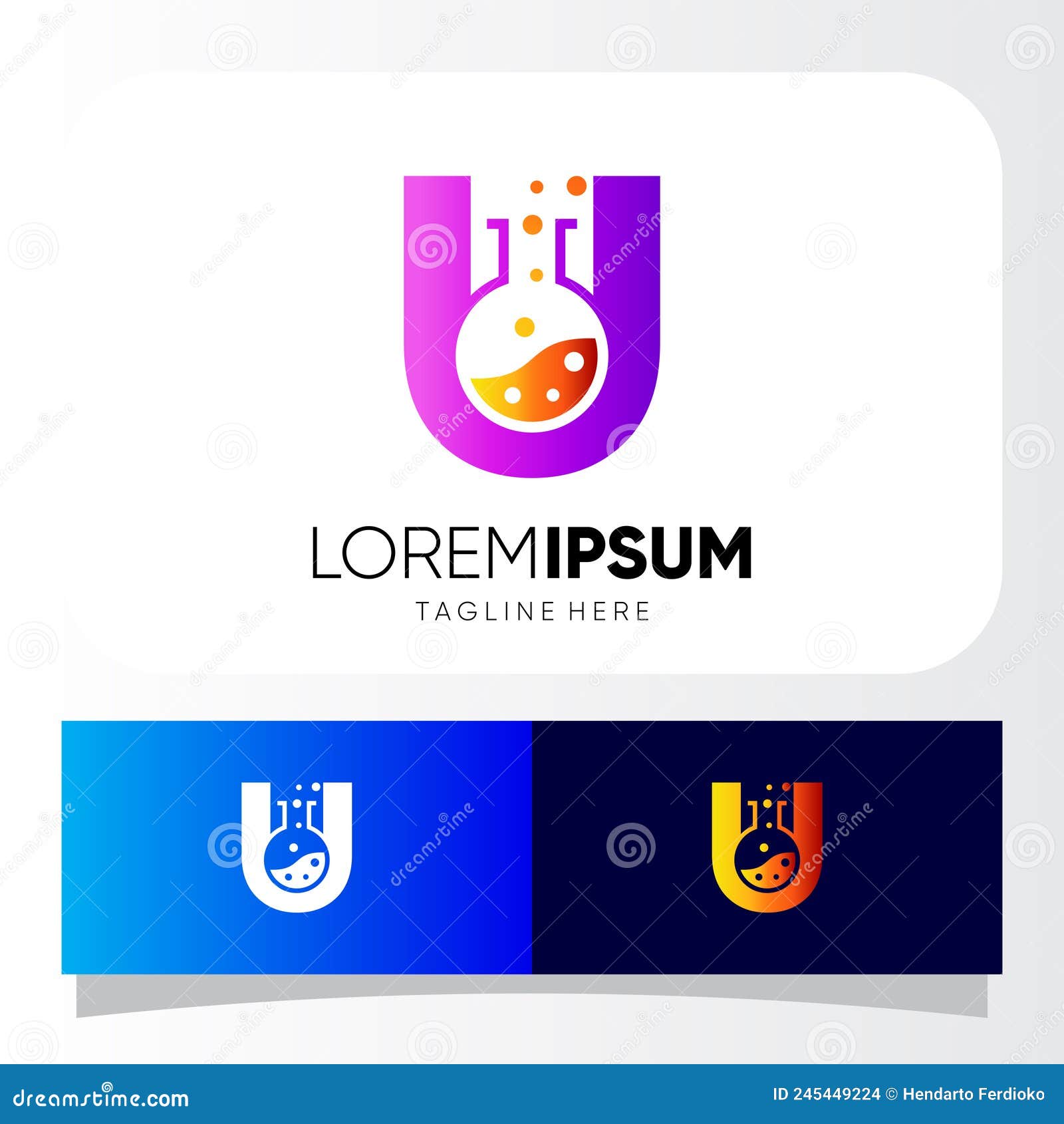 Letter U Lab Logo Design Vector Icon Graphic Stock Vector ...