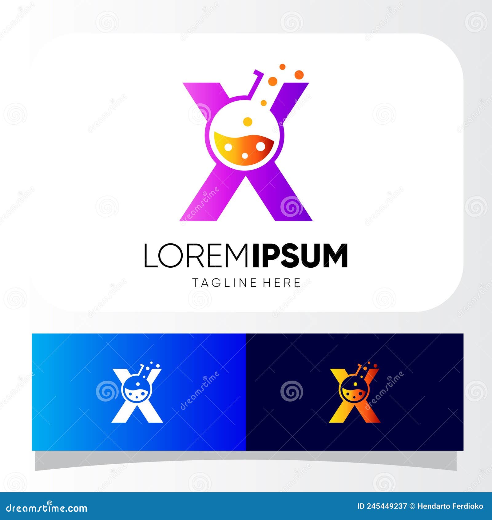 Letter X Lab Logo Design Vector Icon Graphic Stock Vector ...