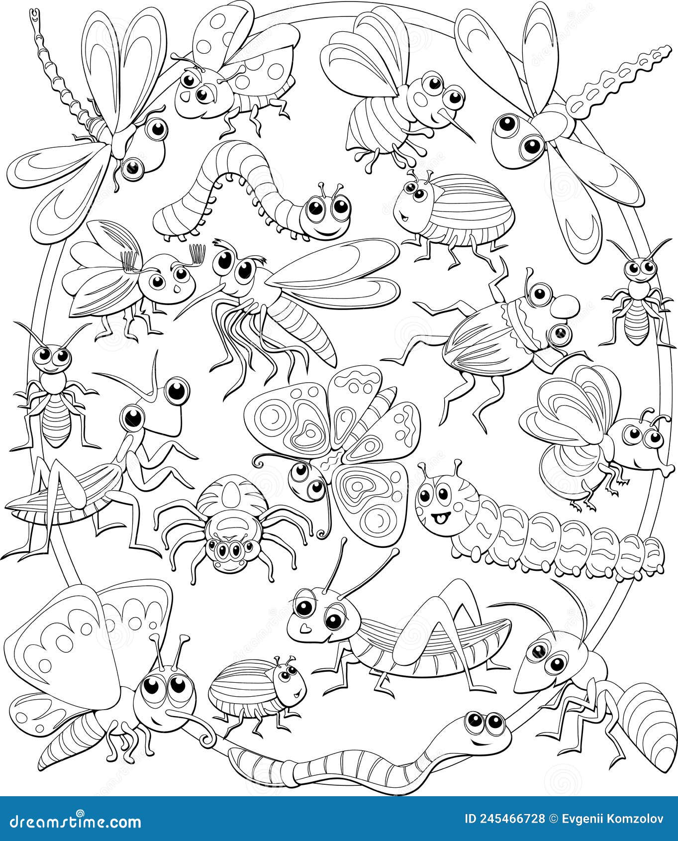 Funny Bugs and Other Insects, Pattern, Bugs, Various Poses and ...