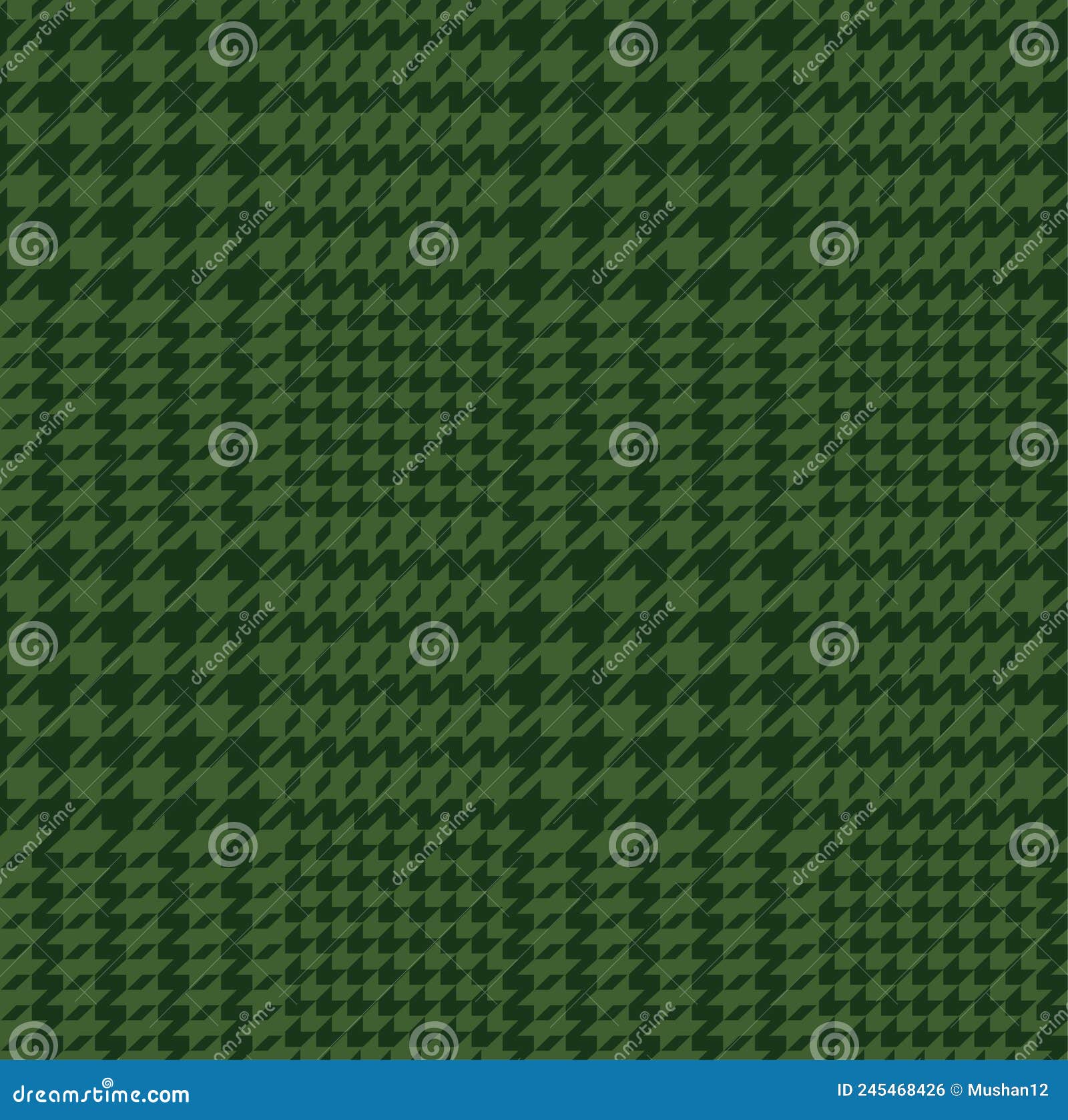 Green Houndstooth Pattern Fabric Swatch Stock Vector - Illustration of ...