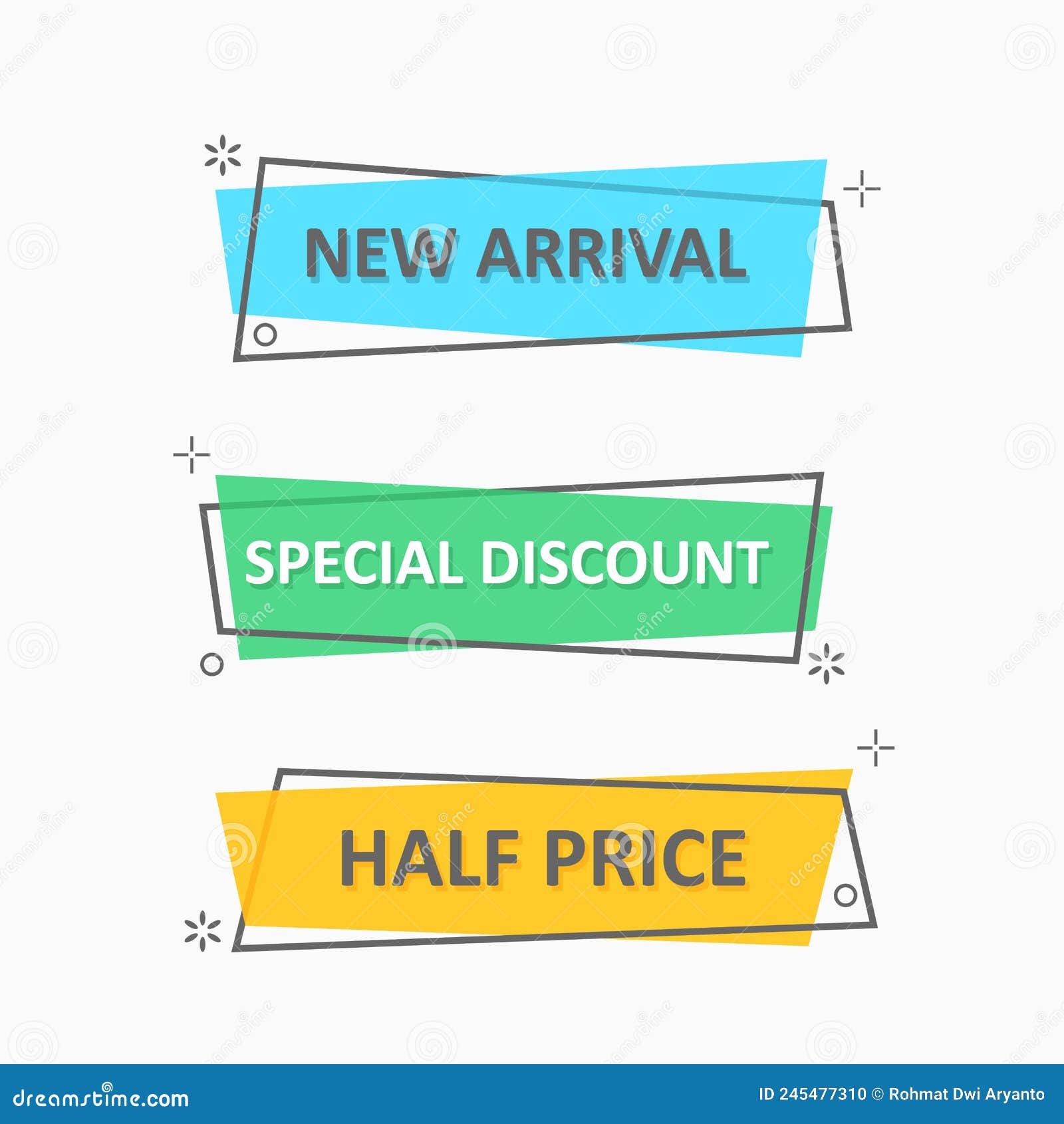 Abstract Modern Flat Set of Labels for Web Design and Price Tag ...