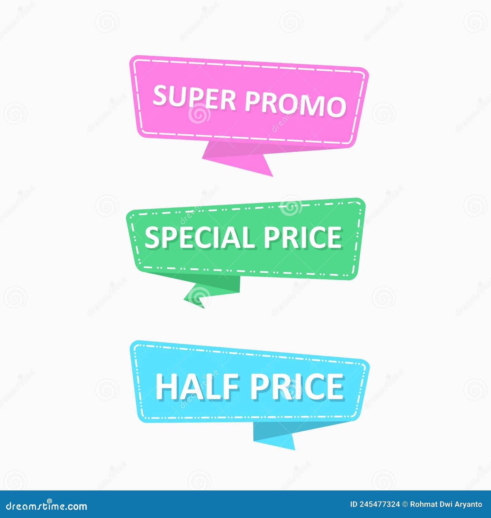 Abstract Set of Colorful Speech Bubbles with Flat Design for Promotion ...