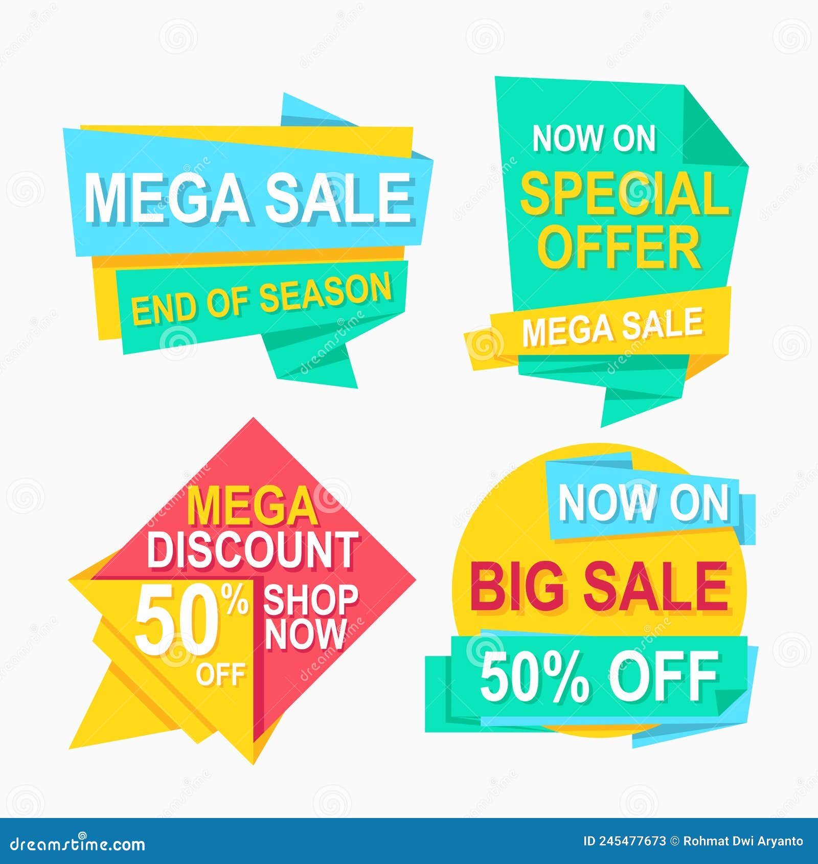 Abstract Modern Set of Vector Stickers and Label Price Tag Promotion ...
