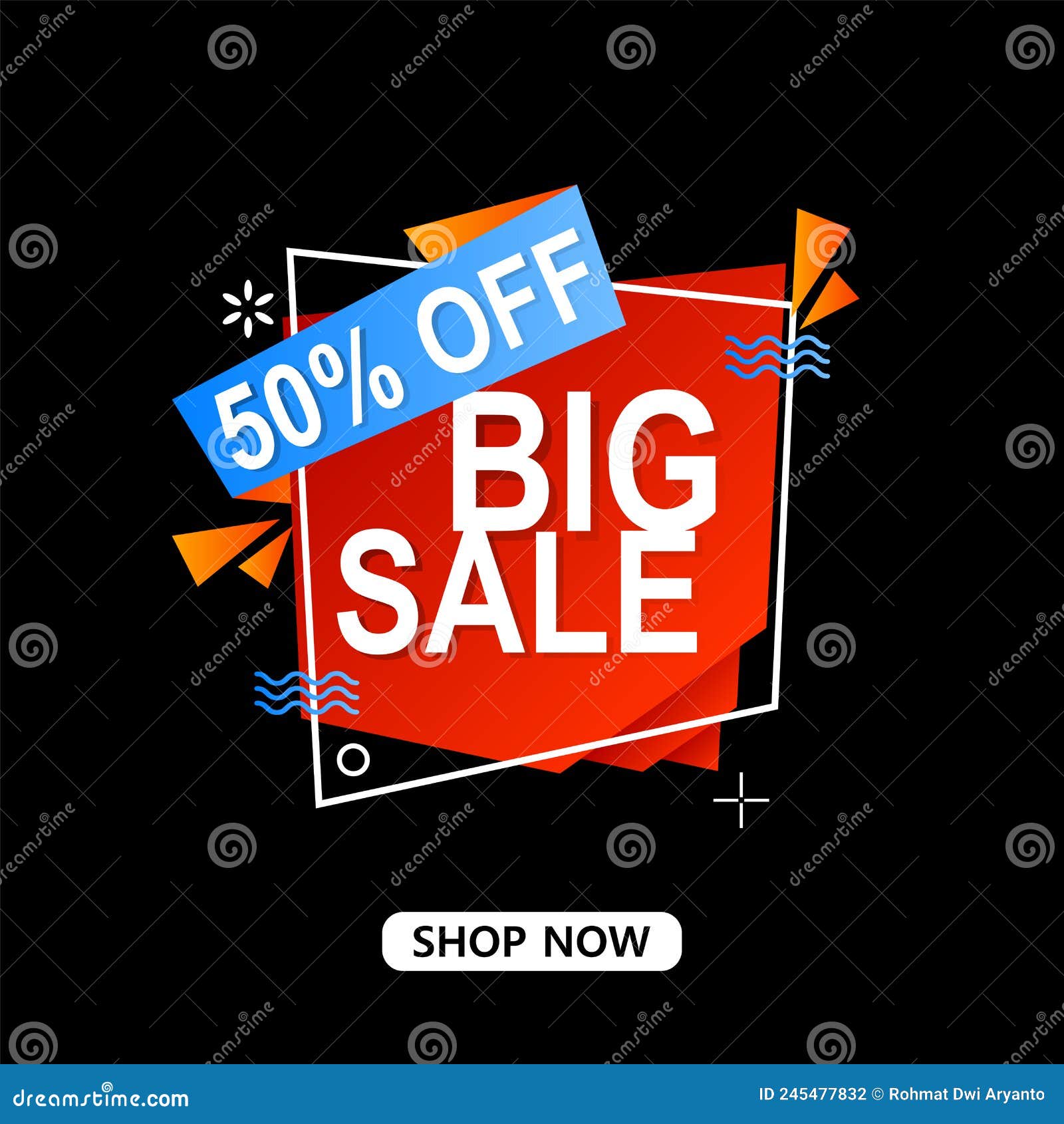 Paper Origami Style Sale Sign with Sale Promotion Design Stock Vector ...