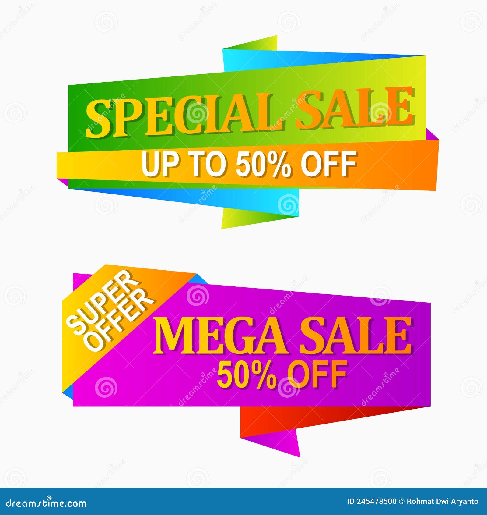 Set of Colorful Speech Bubbles for Sale Label Promotion and Price Tag ...