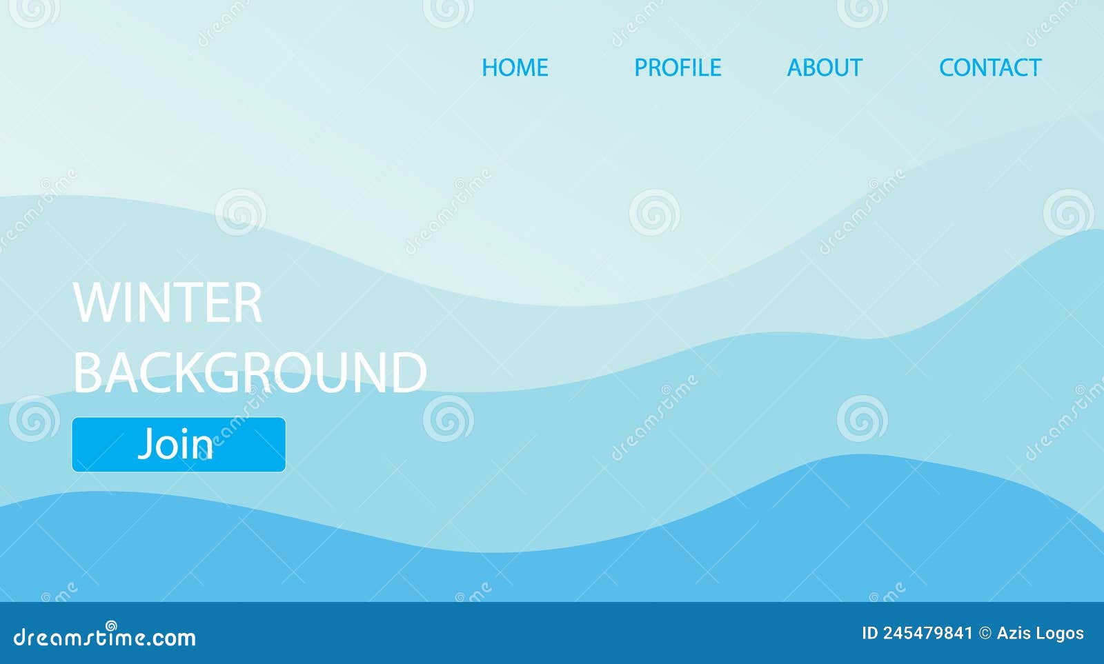 Blue Sky Wave Background Website Modern Stock Vector - Illustration of ...