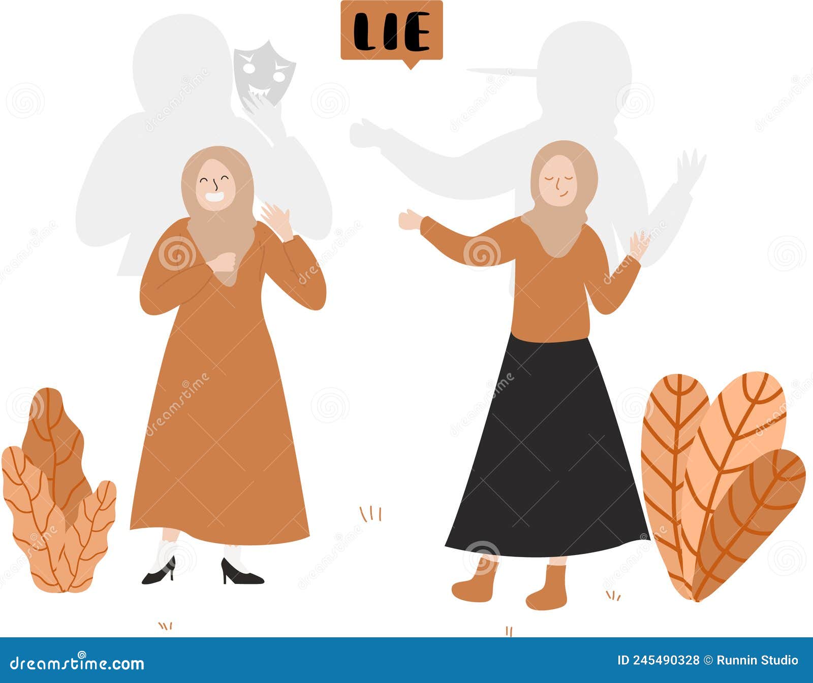 Don t Lie stock vector. Illustration of people, home - 245490328