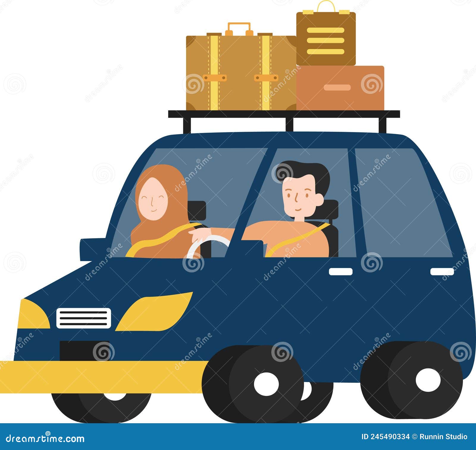 Going Back To Home Town Ahead of Eid Al Fitr Stock Vector ...