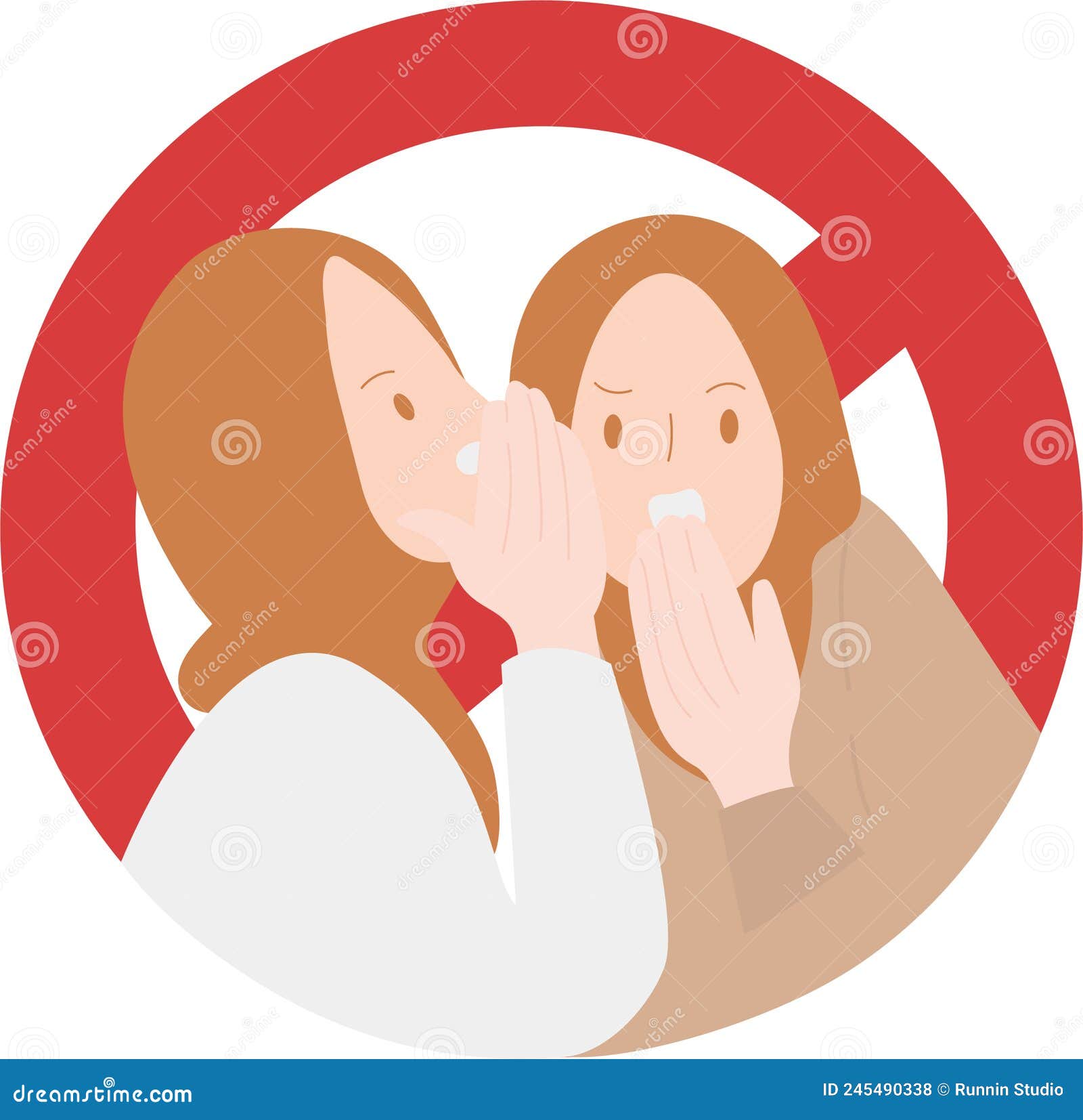 People Gossiping Set. People Whispering A Secret To Each Other ...