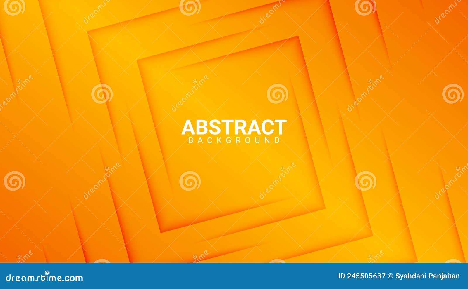 Orange Abstract Background with Square Shadow Effect Stock Vector ...
