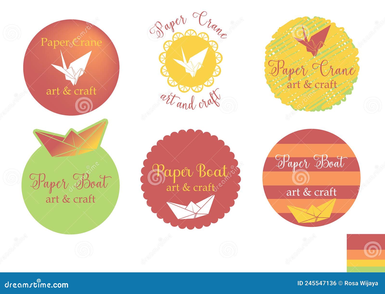 Circle Logo Template Art and Craft for Business and Personal Use Stock ...