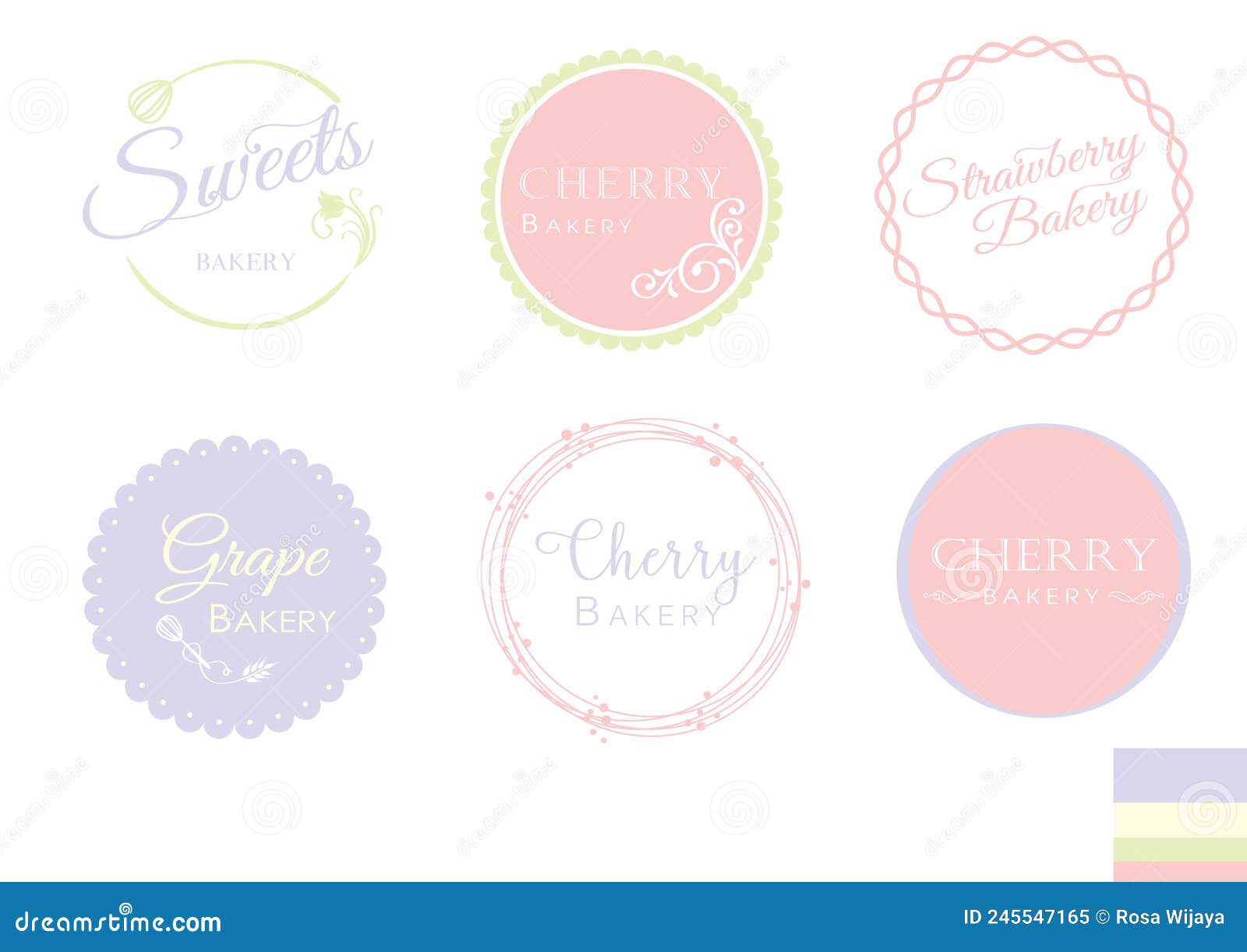 Circle Logo Template Sweet Bakery for Business and Personal Use Stock ...