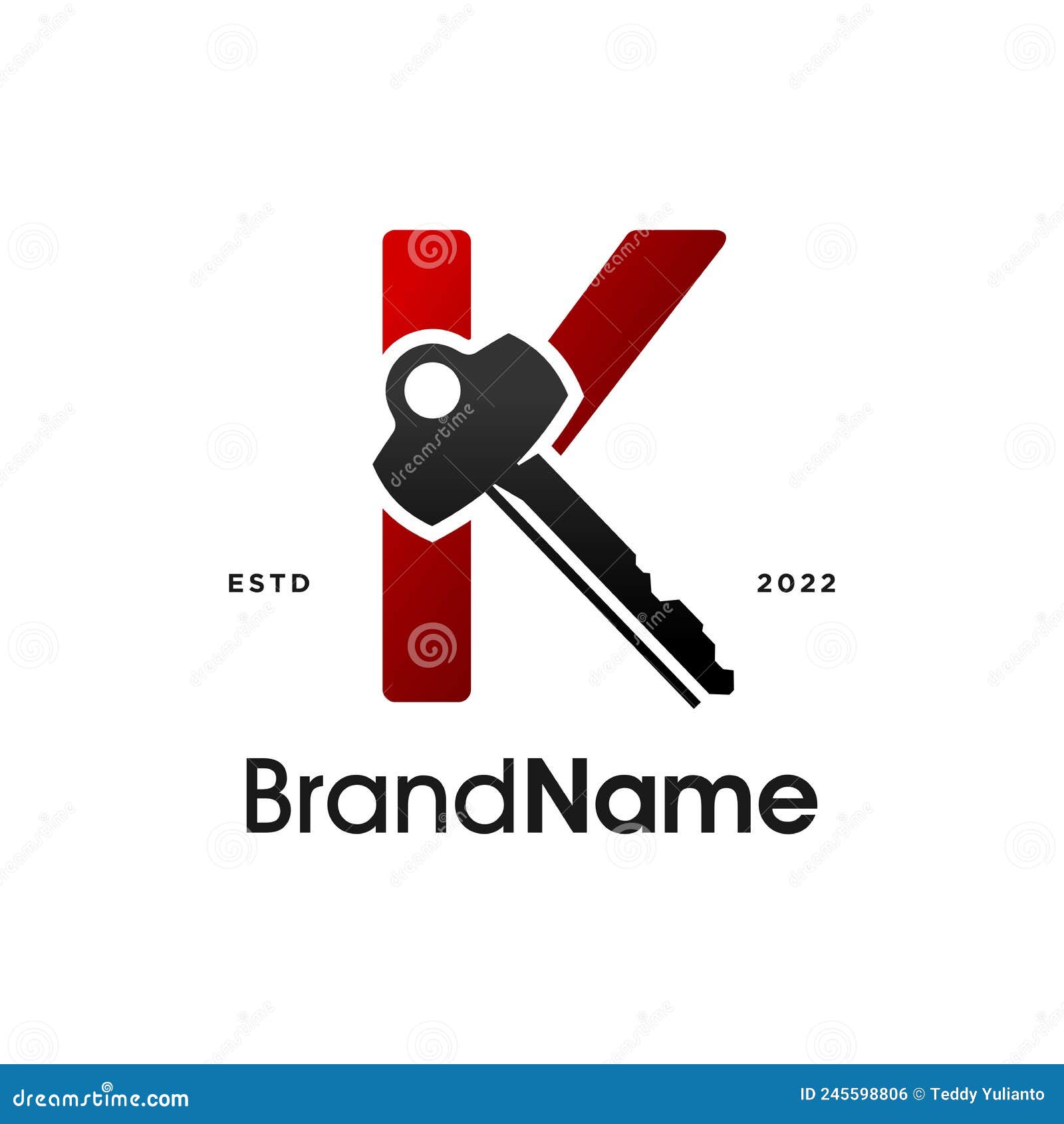 Simple Modern Initial K Key Logo Stock Vector - Illustration of finance ...