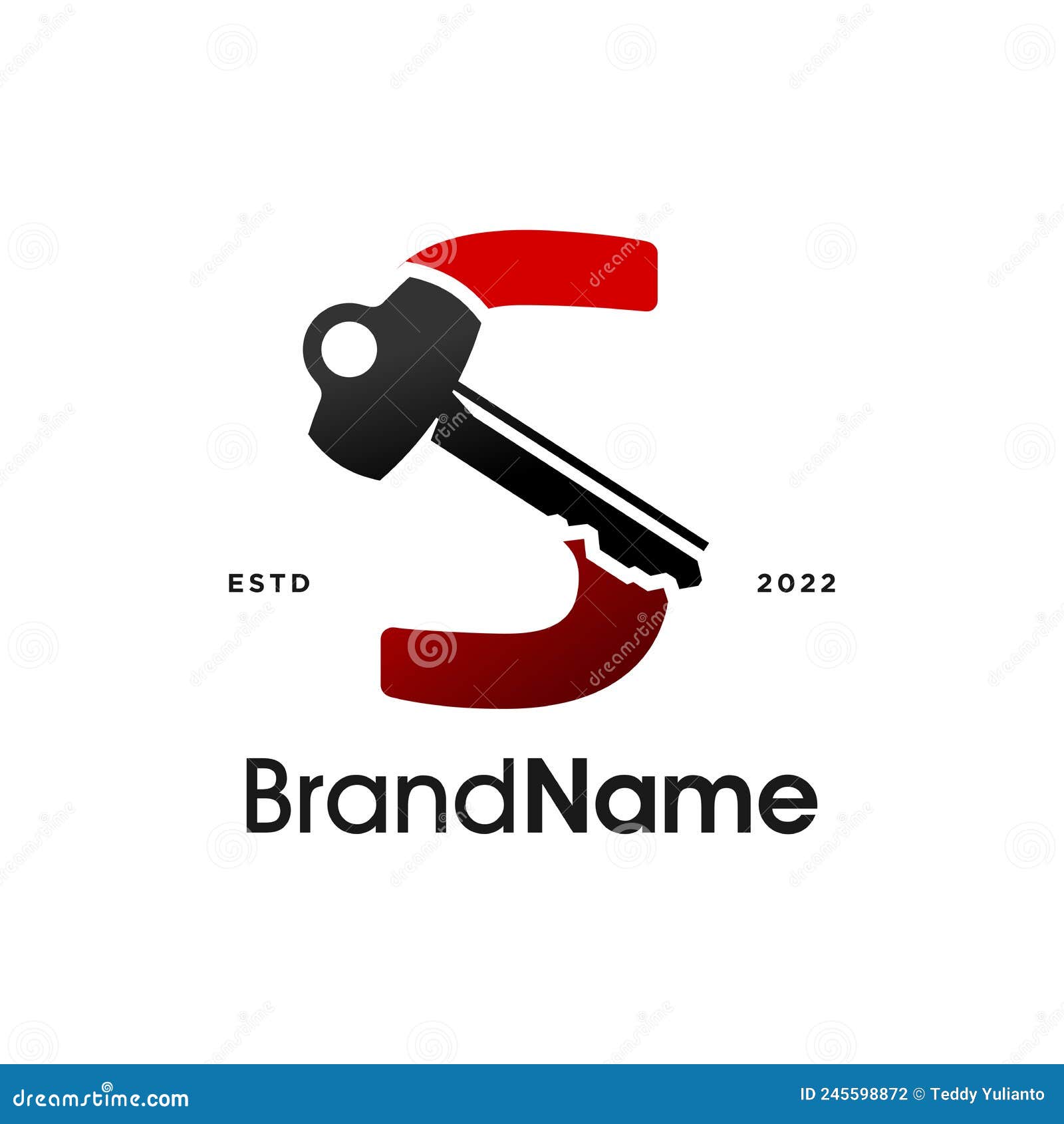 Simple Modern Initial S Key Logo Stock Vector - Illustration of ...