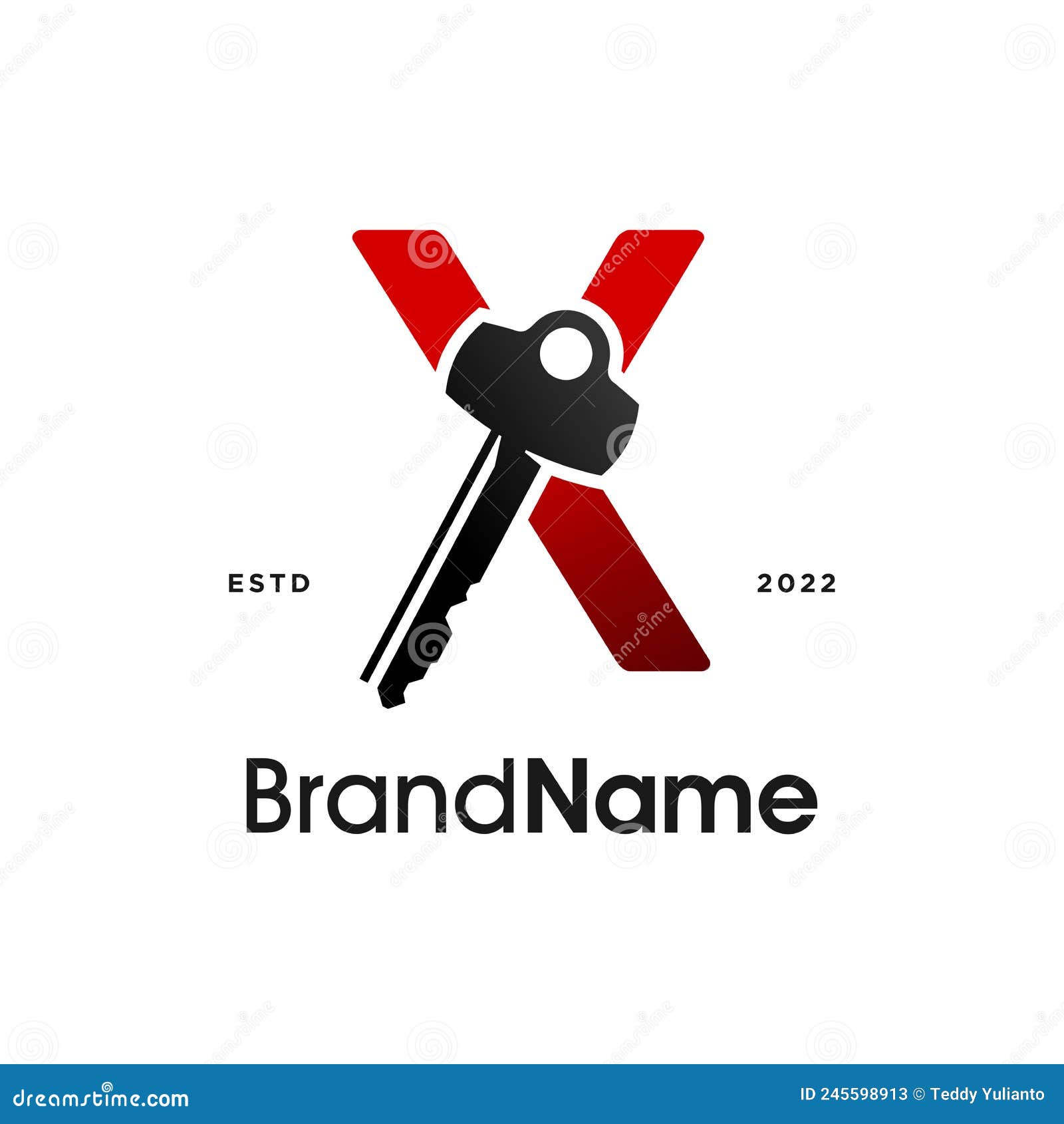 Simple Modern Initial X Key Logo Stock Vector - Illustration of ...