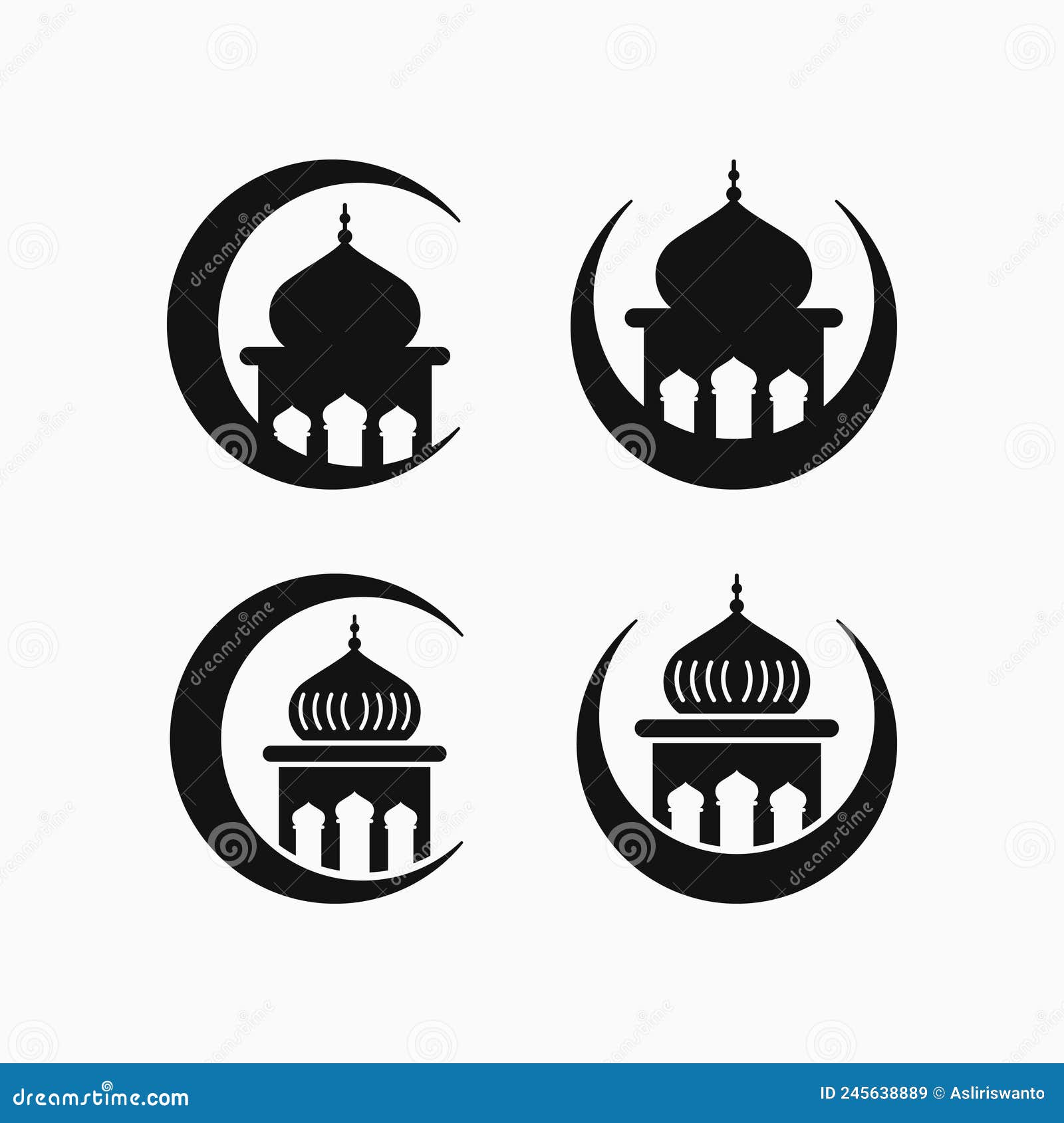 Masjid Sign Icon. Masjid Color Symbol. Vector Illustration ...