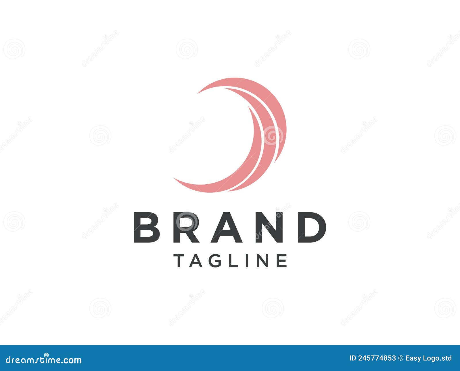 Red Sea Water Wave Logo Design Isolated on White Background. Flat ...