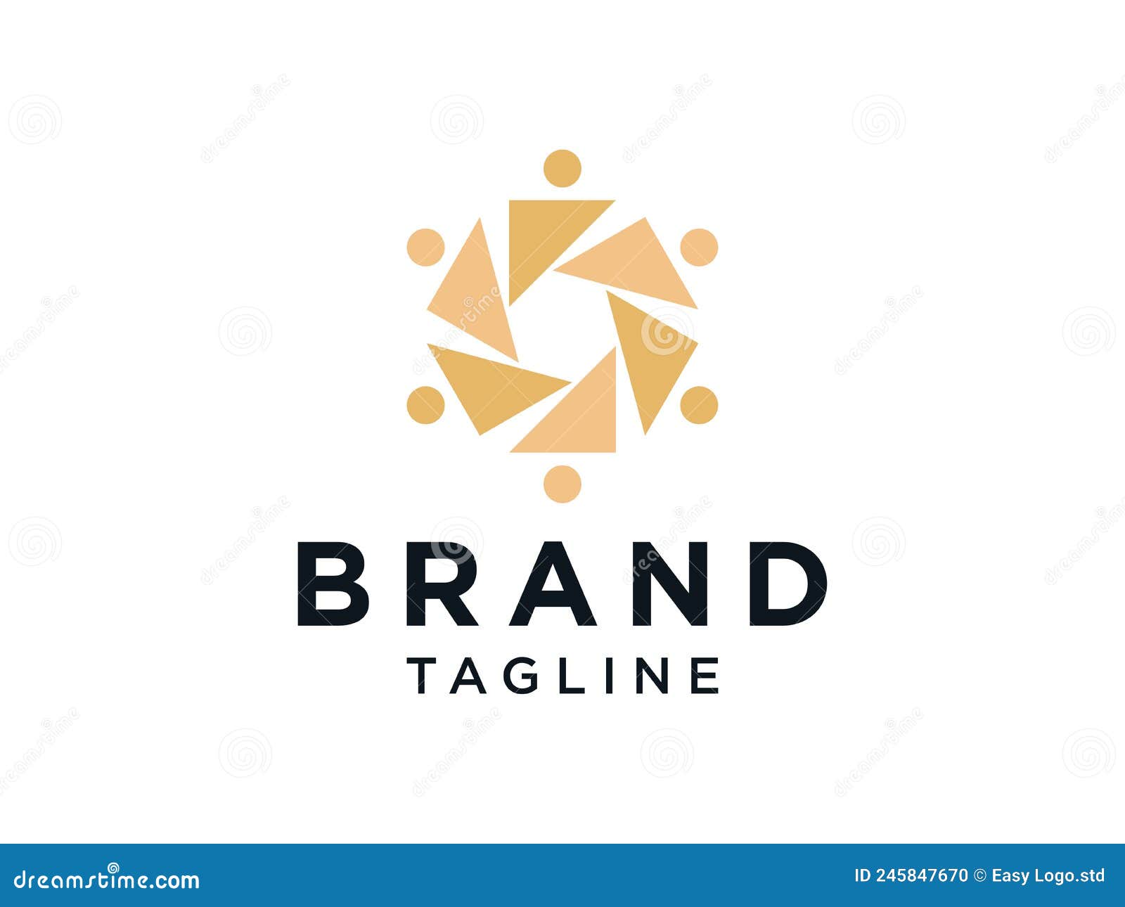 Rotating People Symbols Patterned Hole. Vector Optical Illusion ...