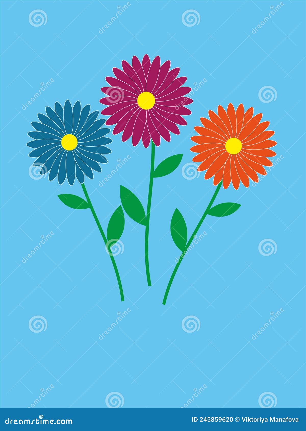 Flowers are the Most Beautiful Symbol of Spring. Stock Vector ...